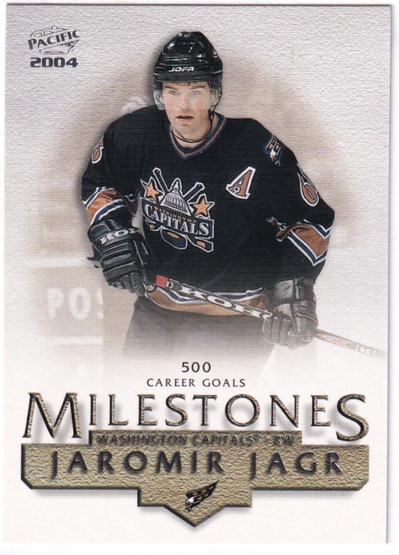 2003-04 Pacific Milestones #8 Jaromir Jagr Washington Capitals Hockey Card