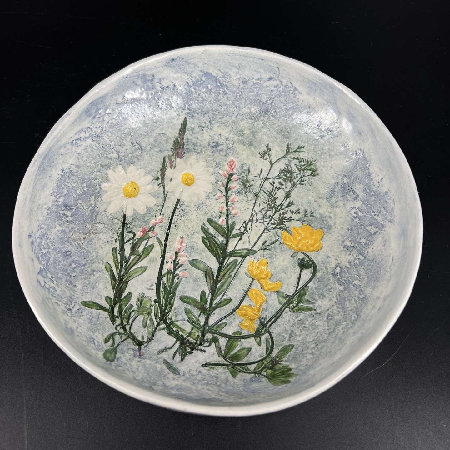 Salt Marsh Pottery Pressed Flower Bowl