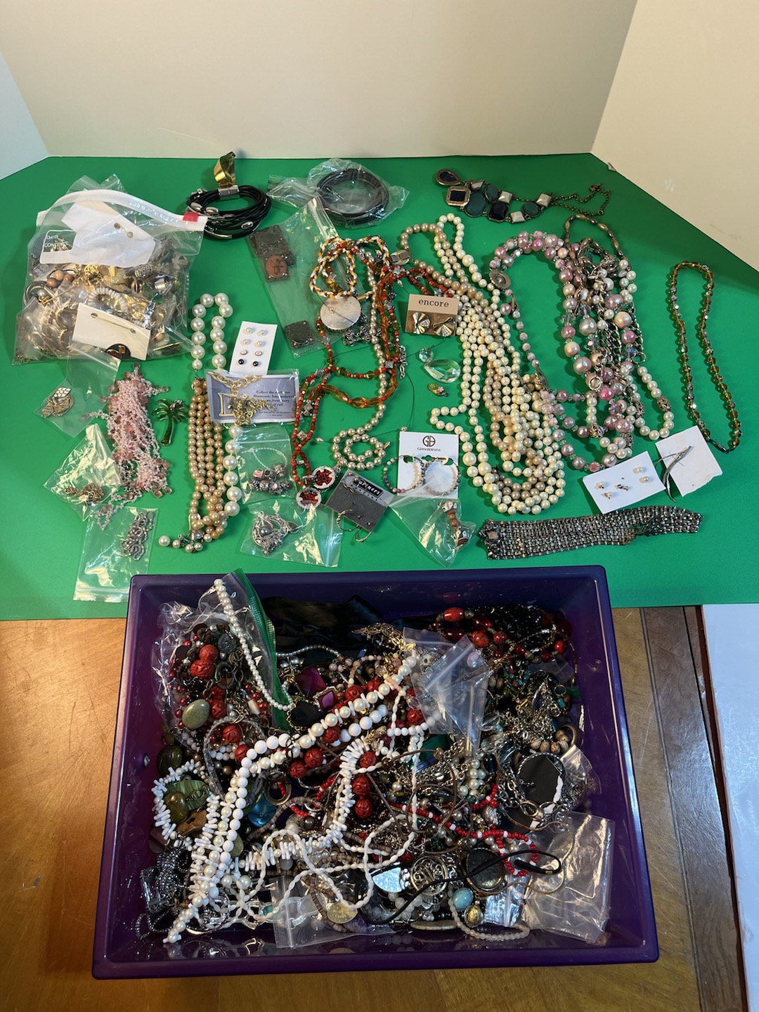 Huge Jewelry Lot Over 8.5 Pounds Earrings Necklaces Pins Rings Brooches ...