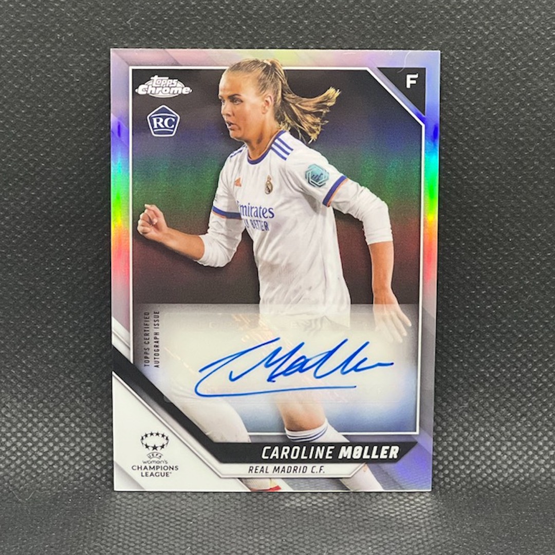 Caroline Moller 2021/22 Topps Chrome UEFA Women Autograph Soccer Card