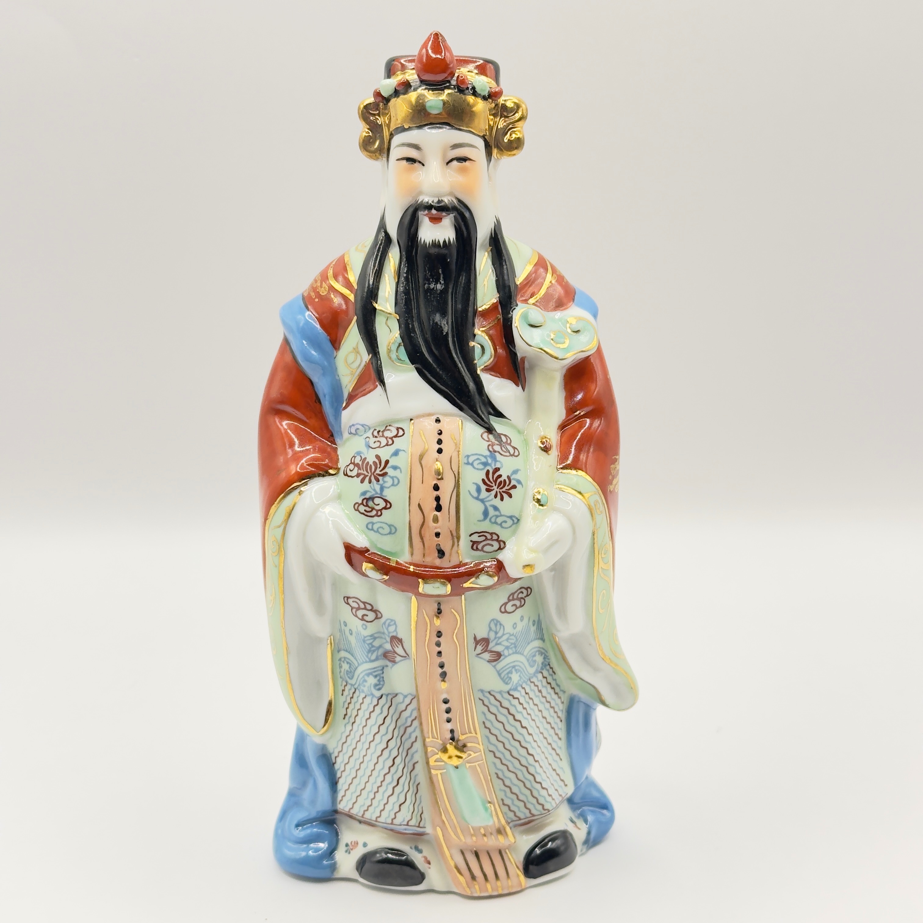 Vintage Lu Xing God of Prosperity, Chinese Porcelain Wise Man Figurine ...