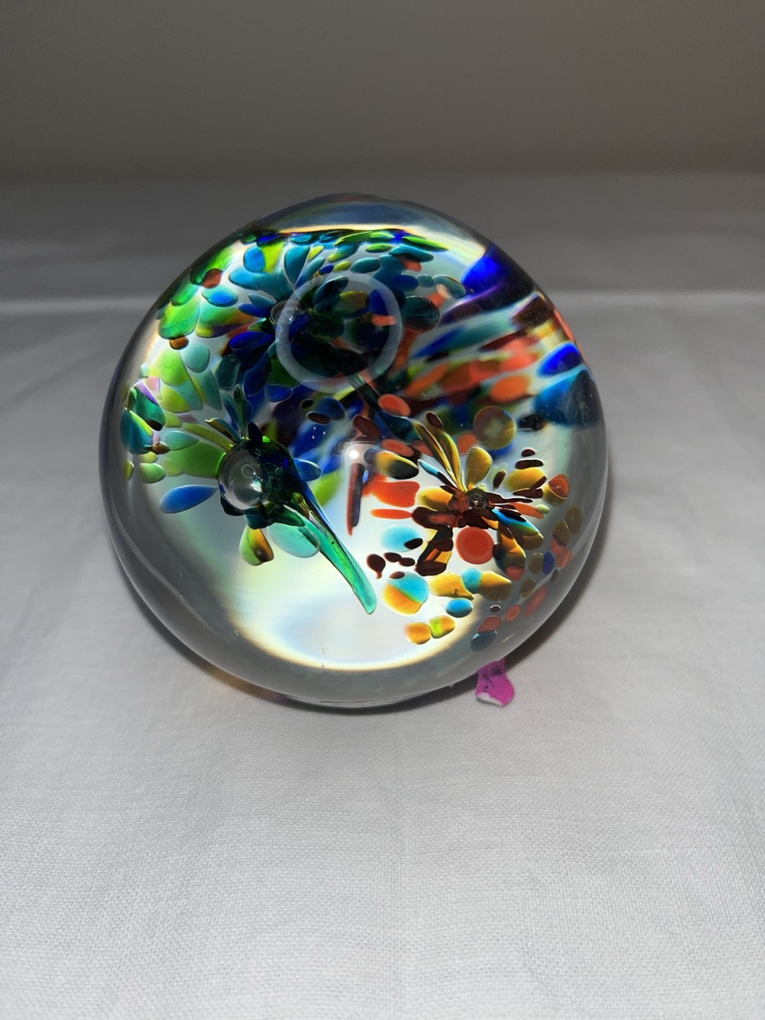 FM Ronneby Sweden Glass Paperweight M452-86 Konstglas