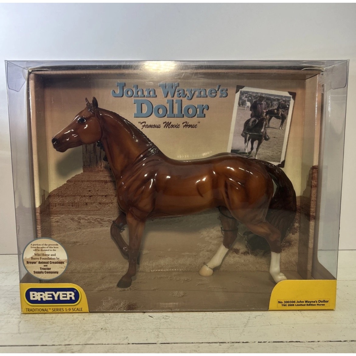 Breyer John Wayne's Horse Dollor 300306. Rare 2006 Limited Edition NIB