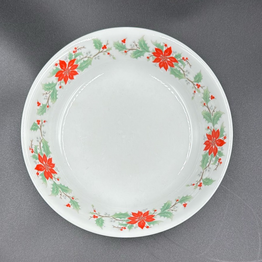 Trisa Fine China Poinsettia & Holly Bowl - Pattern 1693