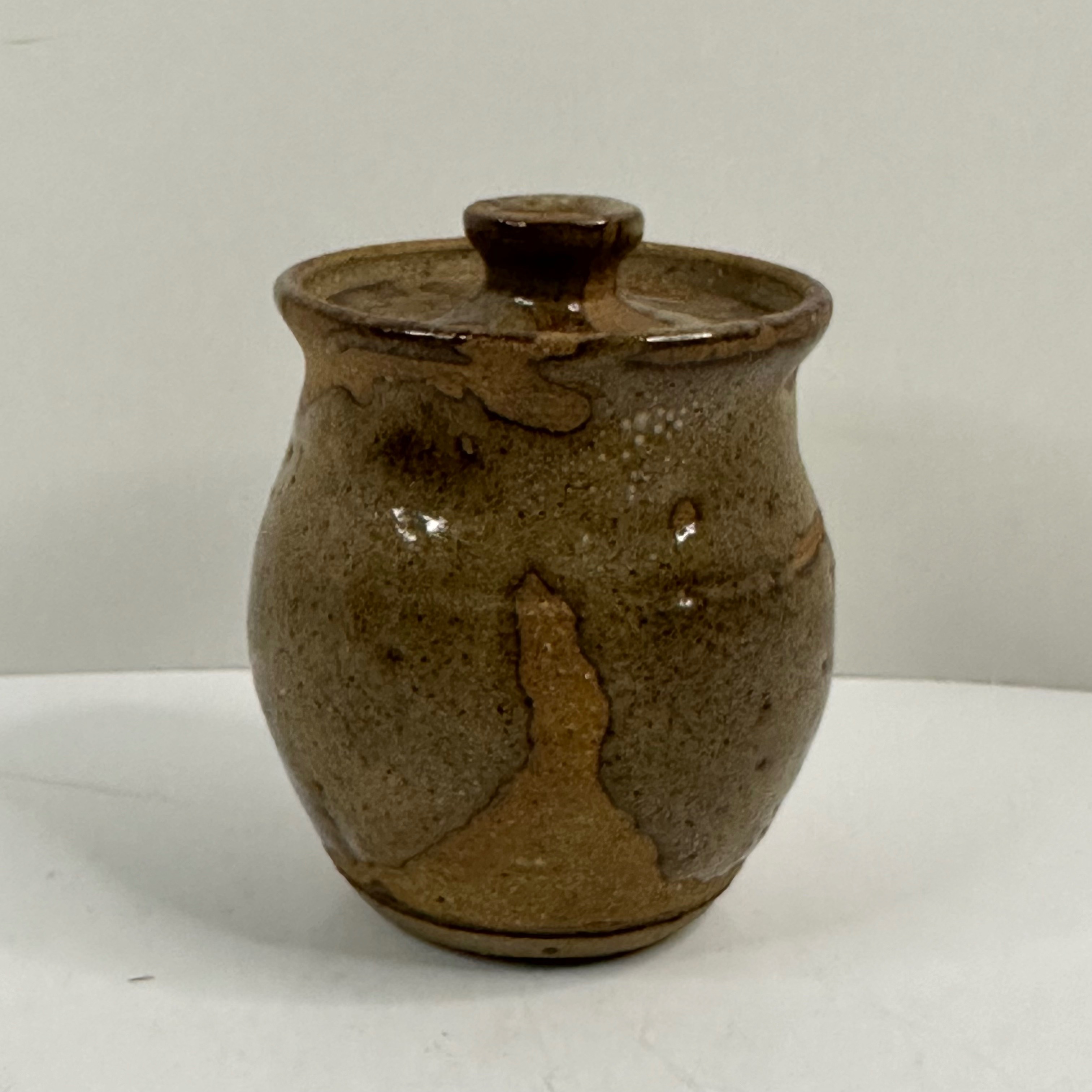 Studio Pottery Jar with Lid Signed Robin Reifsnyder, Small Brown Art ...