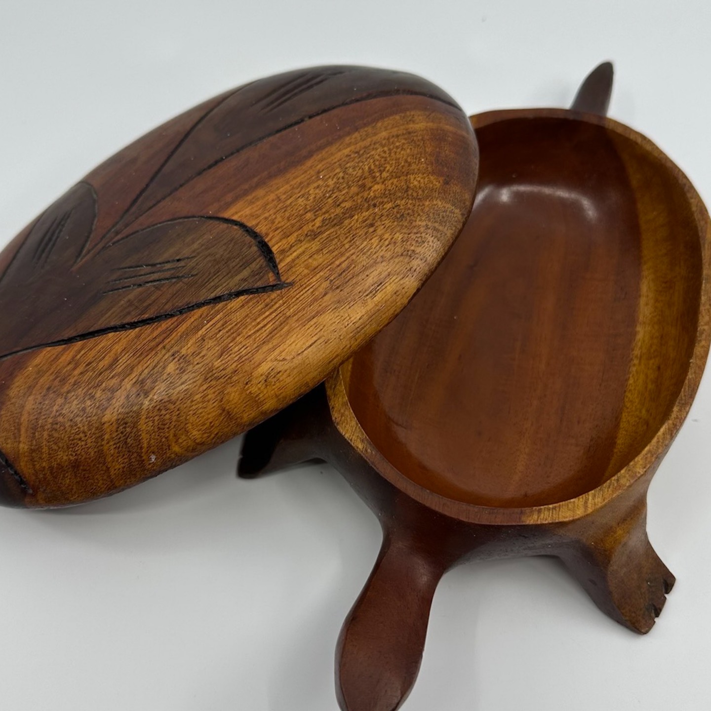 Large Wooden Sea Turtle Trinket Dish