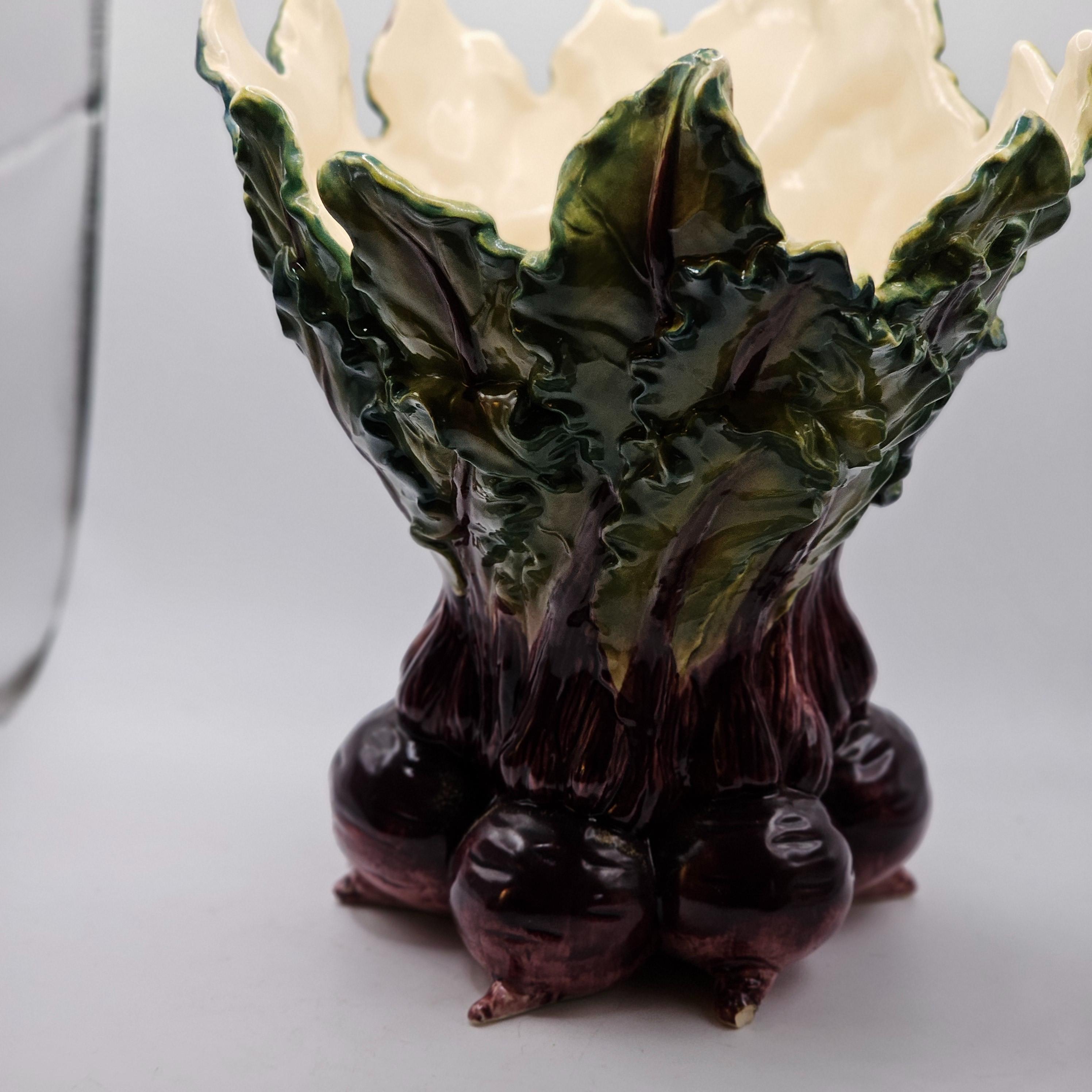 Blue Sky Pottery Beet Bunch Vase Vintage 2002 Laura Kelly Hard To Find
