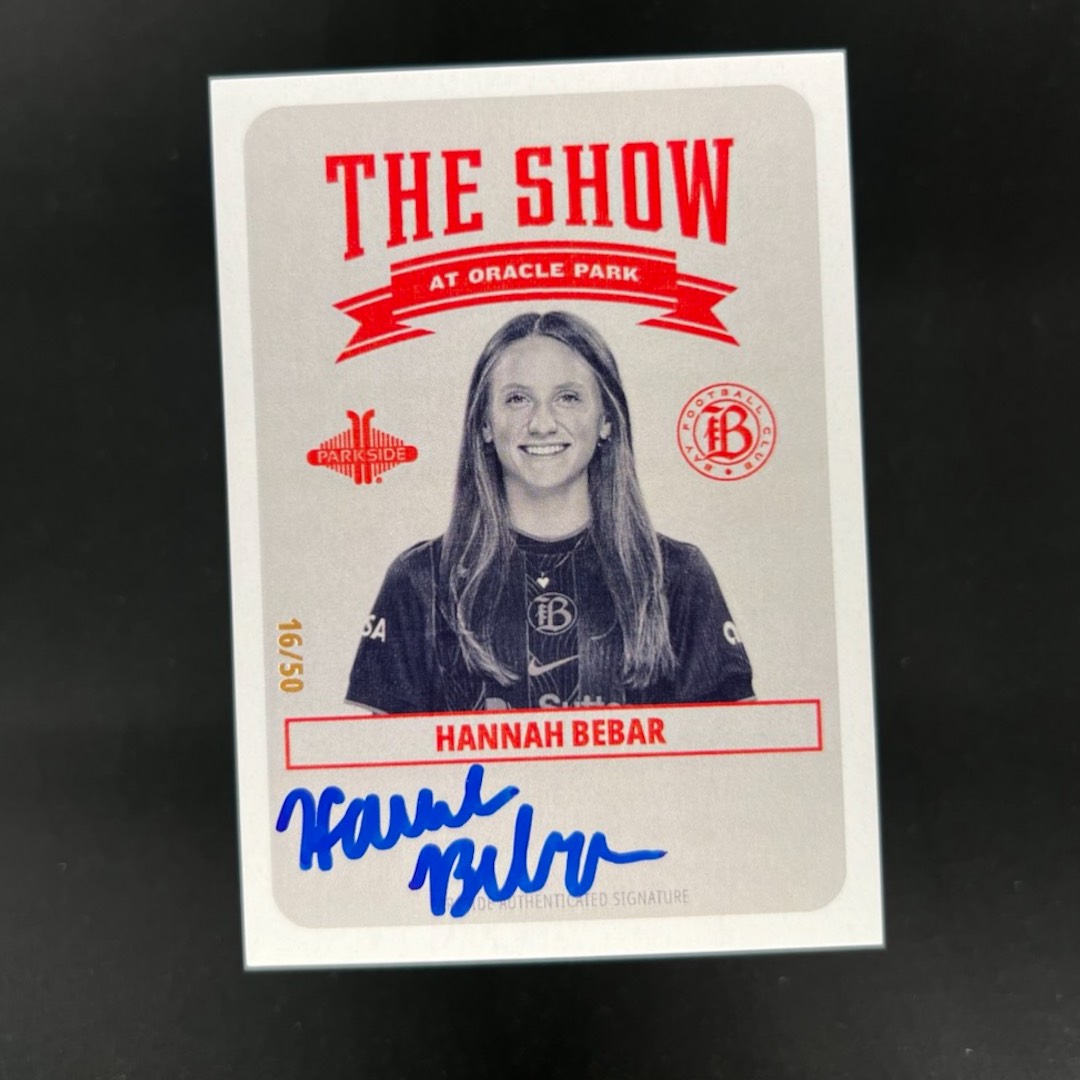 Hannah Bebar 2025 Parkside NWSL Bay FC The Show at Oracle Park ...