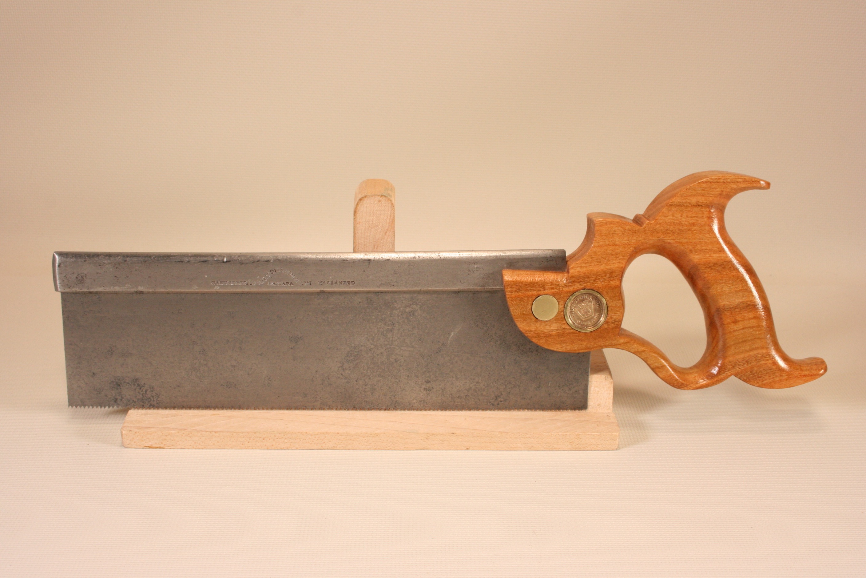 H. Disston & Son 10" Back Saw, 14 ppi, Sharpened, c. 1865-1871 (217)