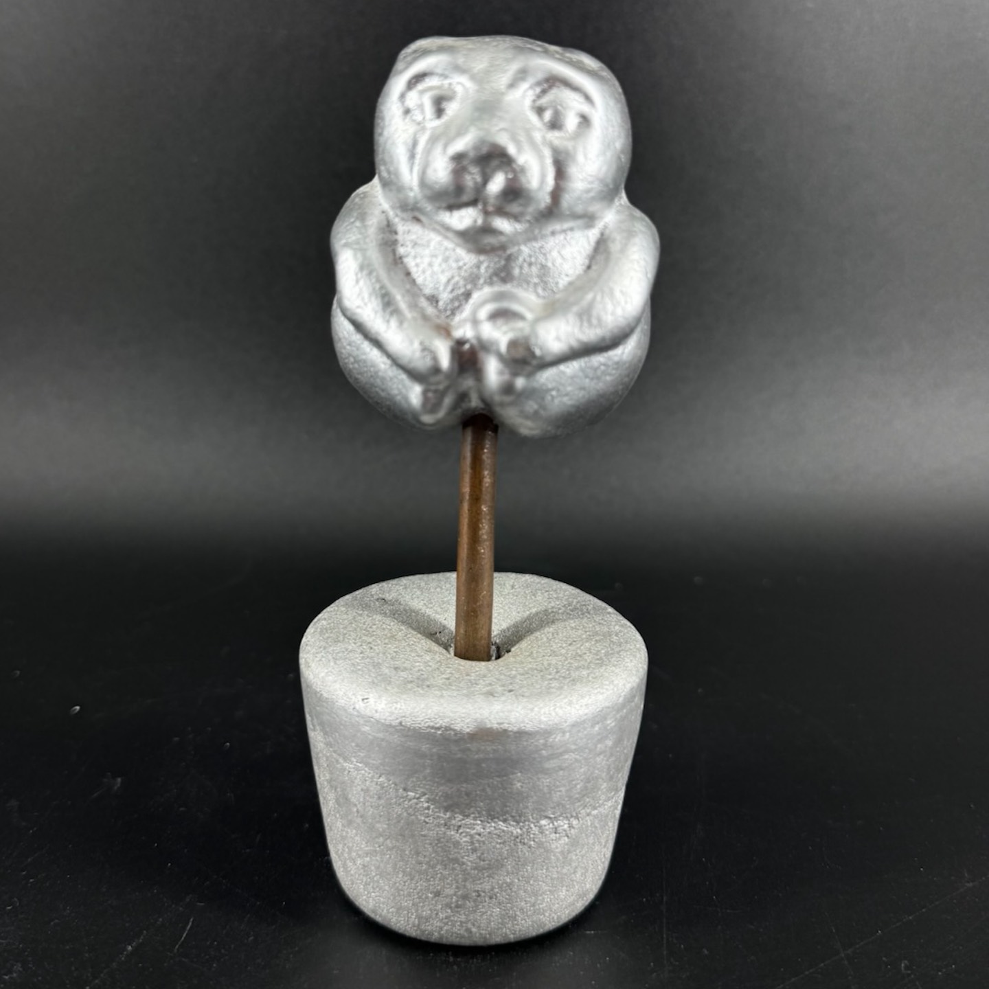 Teddy Bear Metal Paperweight Statue