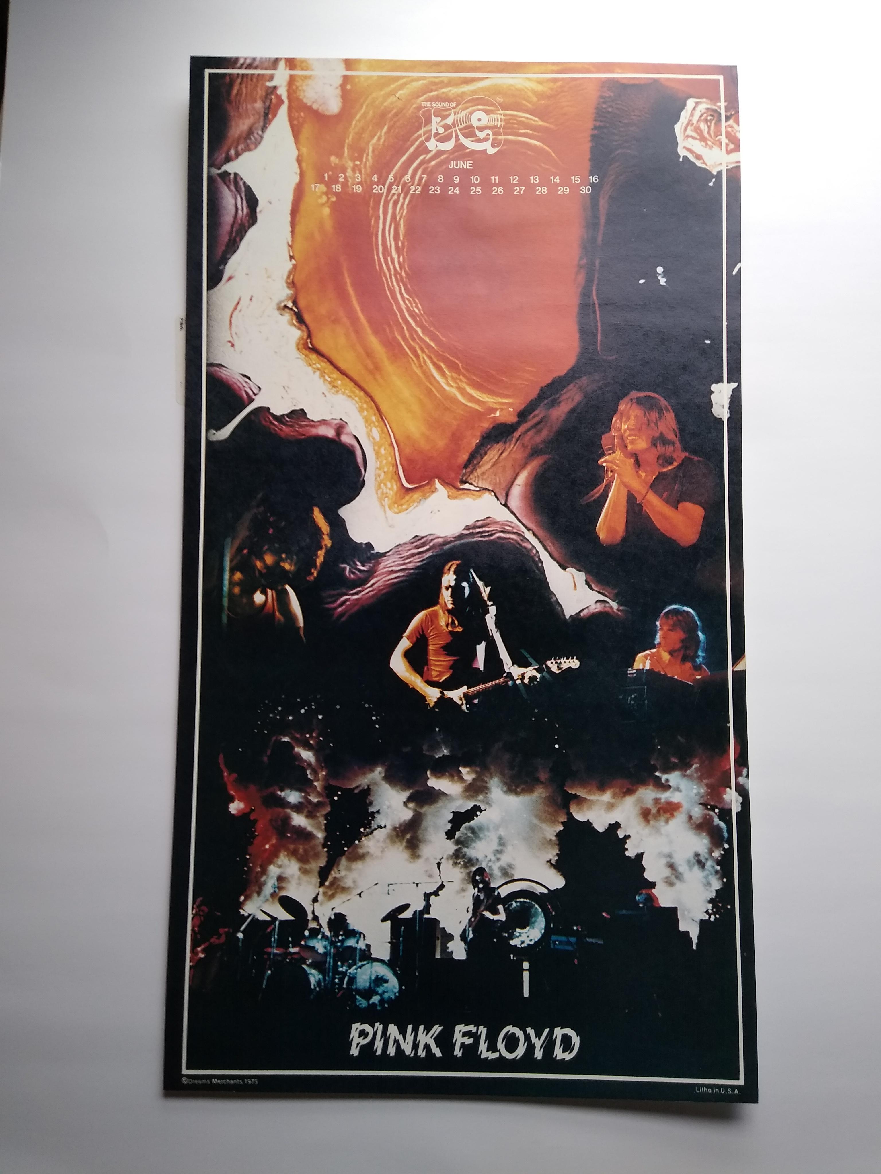 Pink Floyd Band Wall Poster Original 1975 Prog Art Classic Rock Music ...