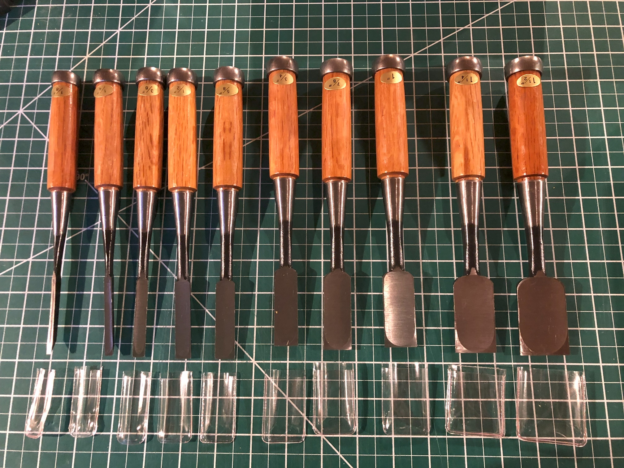 Set of 10 Japanese Bench Chisels