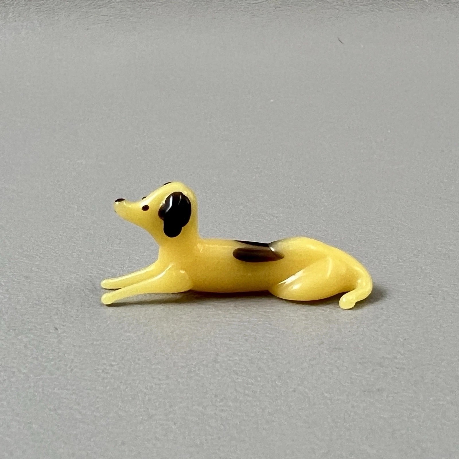 Vintage Hand Blown Glass Hound Beagle Weiner Dog 1.25" Mini Miniature ...