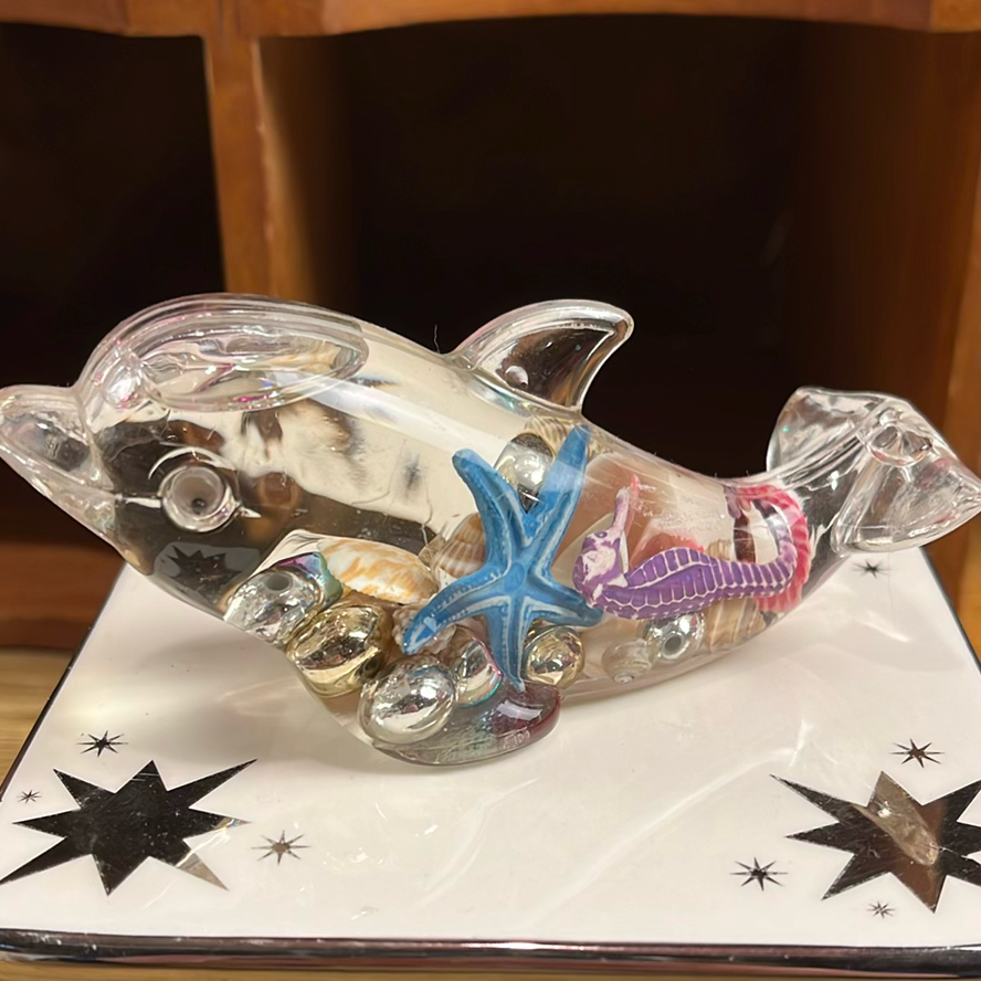 Acrylic Dolphin Paperweight