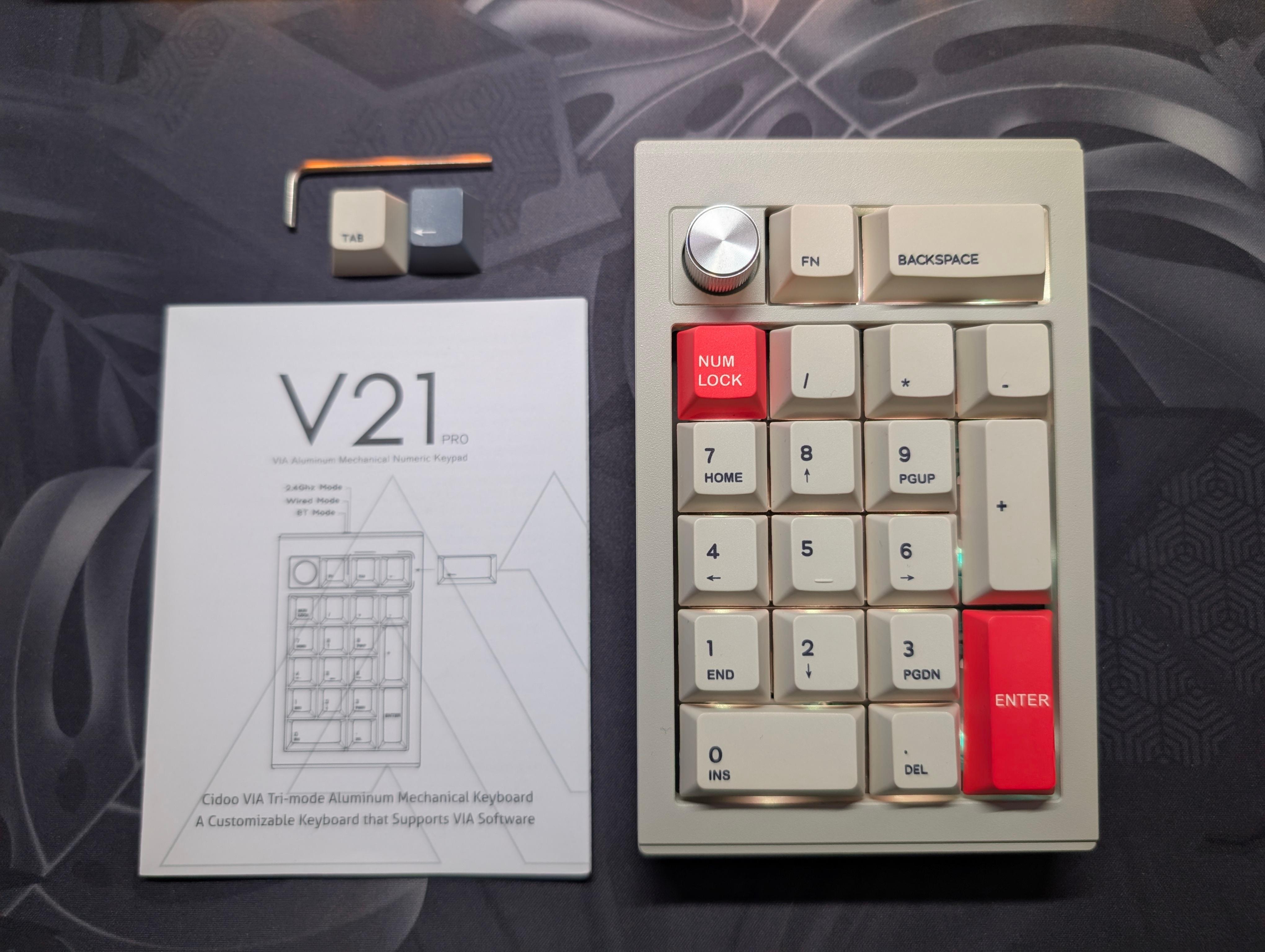 EPOMAKER CIDOO V21 VIA Retro Aluminum - Wireless - Gasket - Number Pad ...