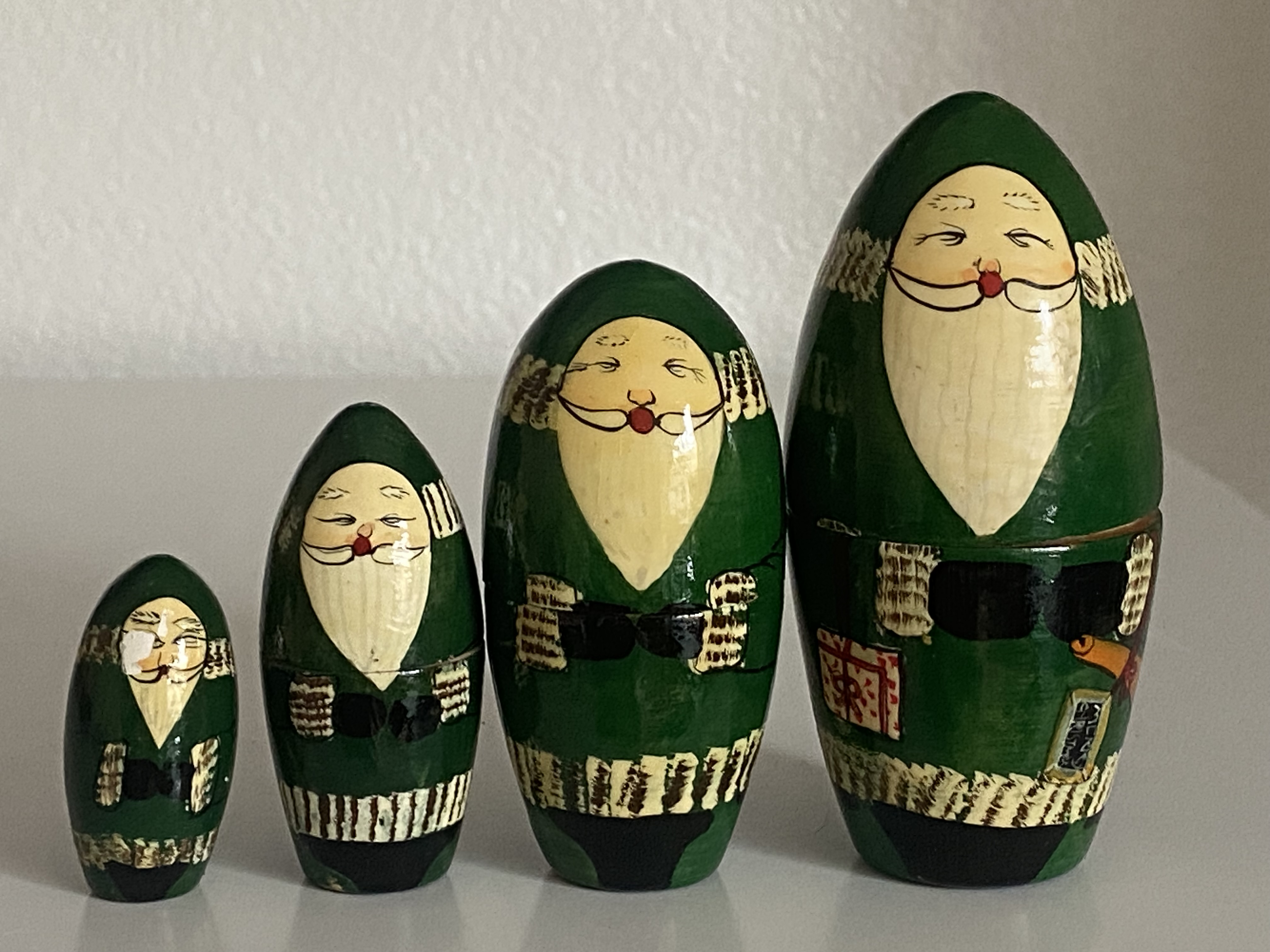 Santa Claus Mamushka doll, aka a Russian nesting doll or Matryoshka doll