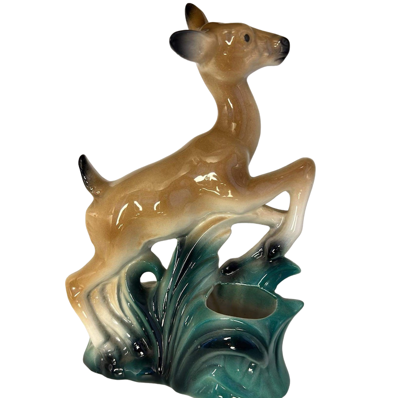 Vintage MCM Jumping Deer Planter