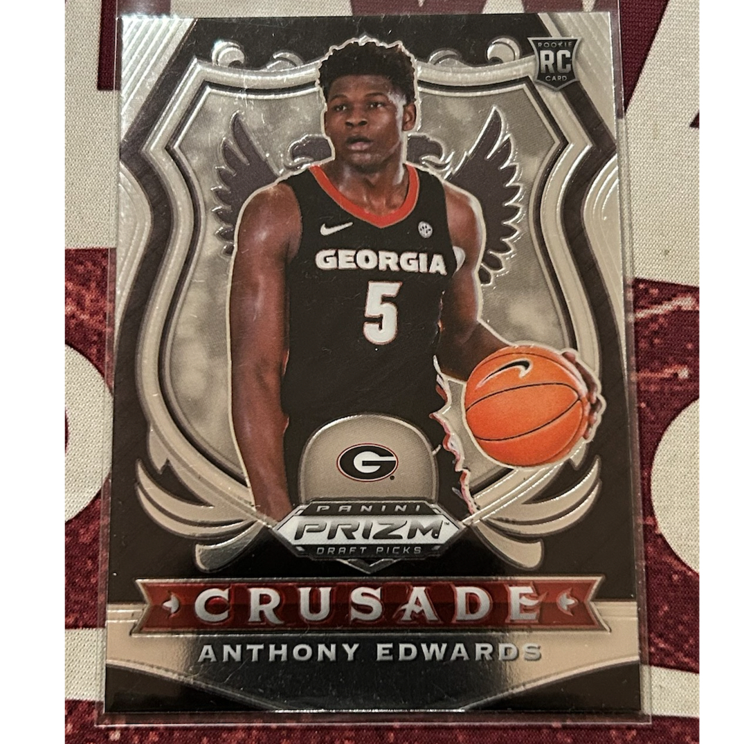 Anthony Edwards 2020 Panini Prizm Draft Picks Crusade Rookie Card #81