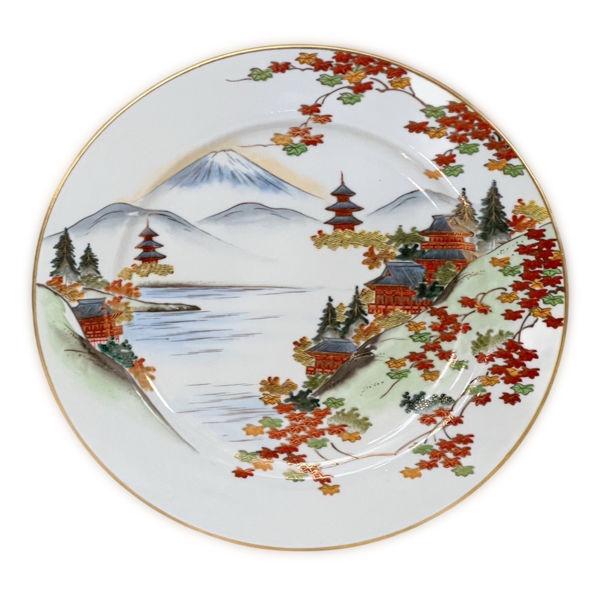 Gorgeous Antique Japanese KUTANI Hand Painted Porcelain Plate. Mount ...
