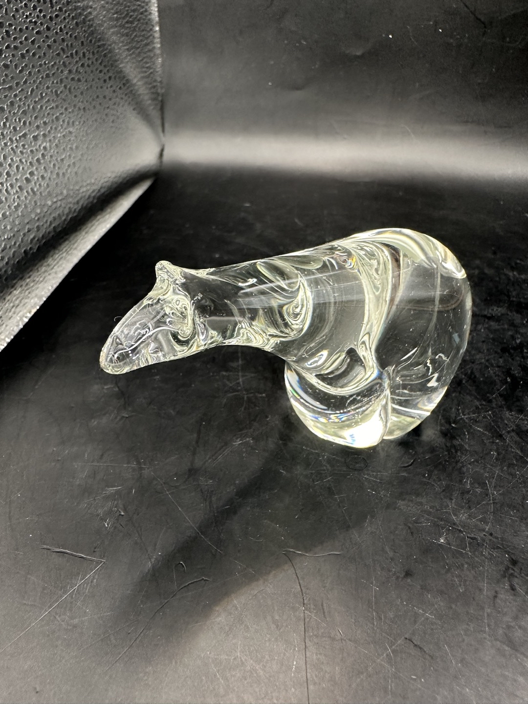 Polar Bear Glass Figurine 4 1/2" wide