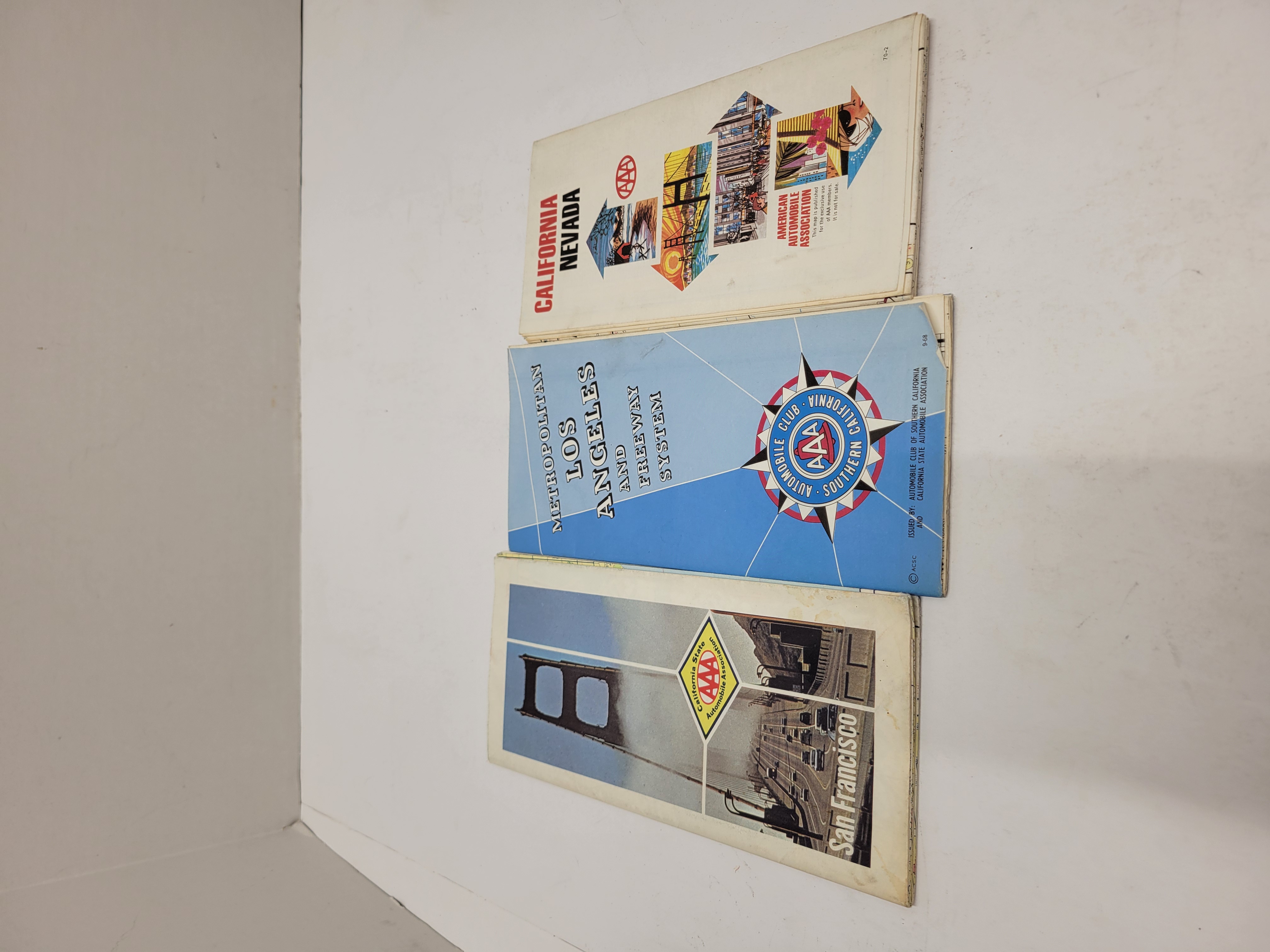 3 AAA California Road Maps San Francisco Nevada And Los Angeles