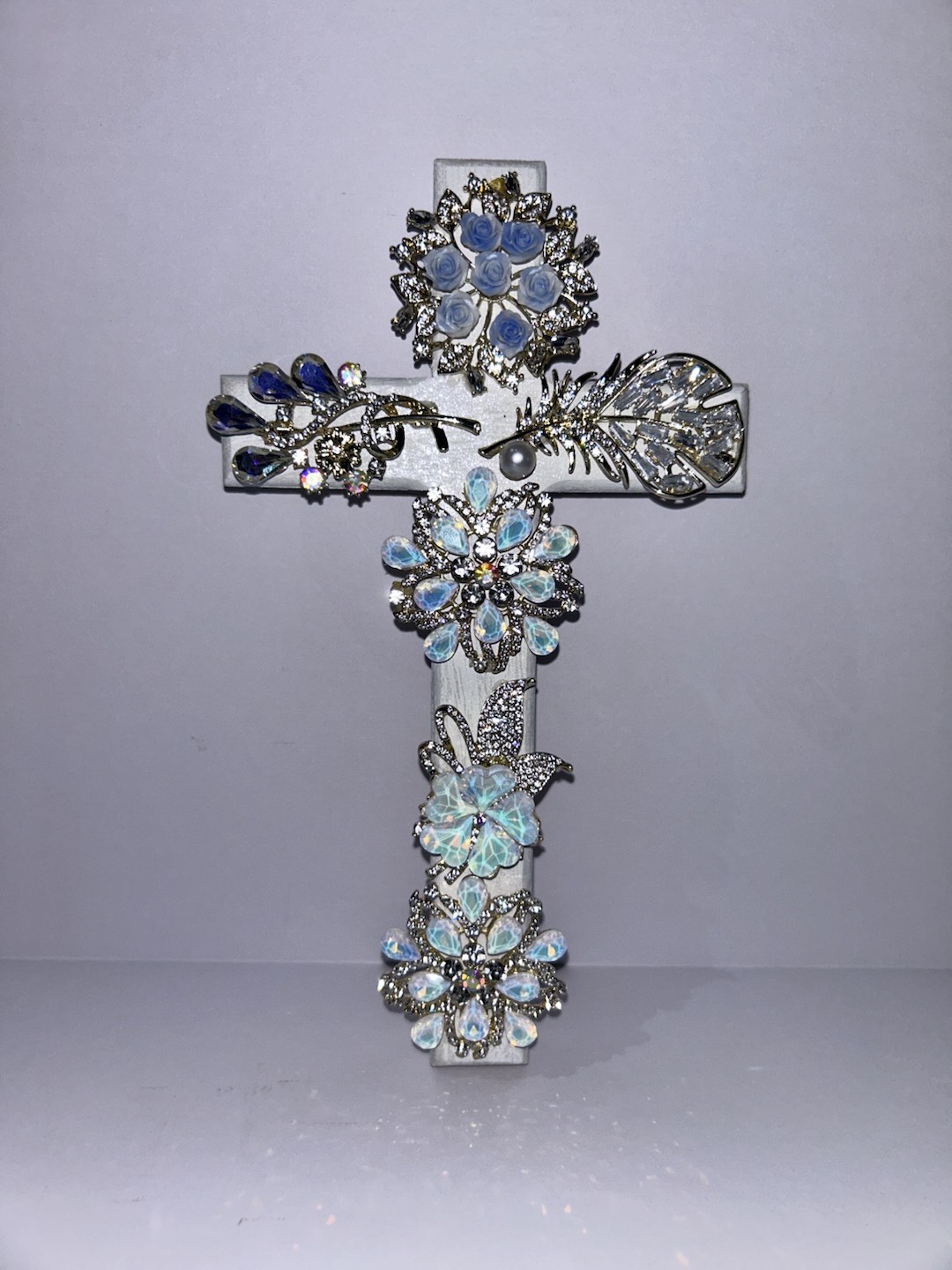 Cross Embellished With Brooches