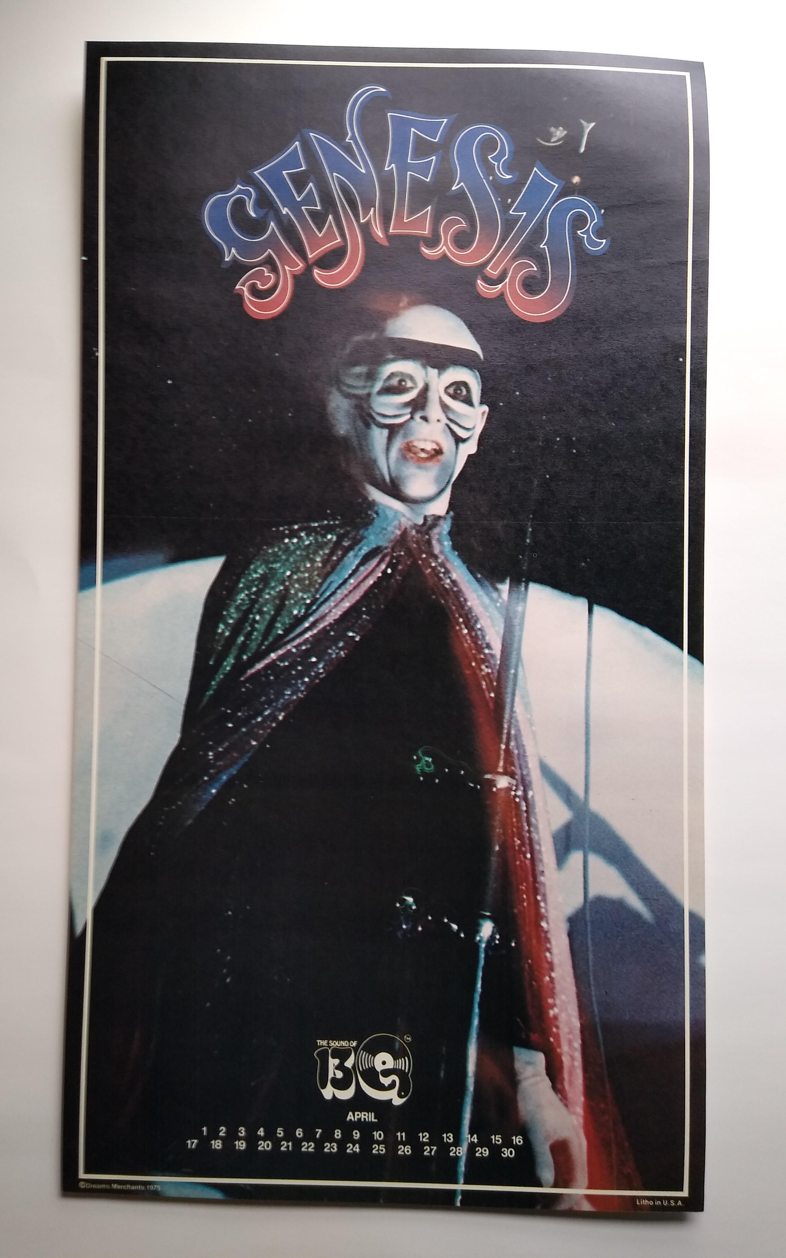 Genesis Peter Gabriel Wall Poster Original 1975 Prog Art Rock Music ...