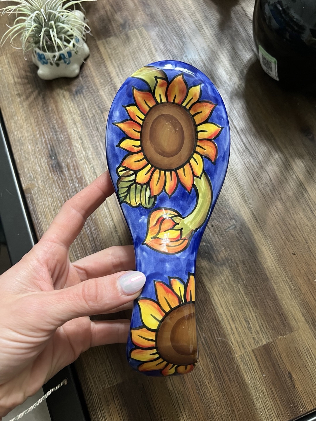 Sunflower Pottery Spoon Rest