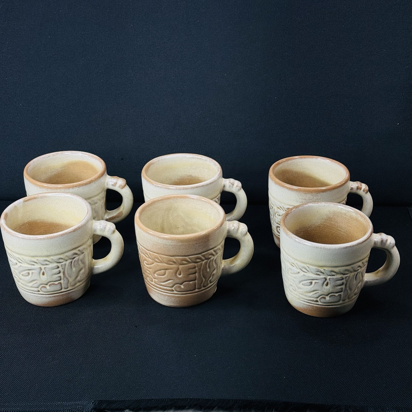 Frankoma 7C Coffee Mugs Lot Of 6
