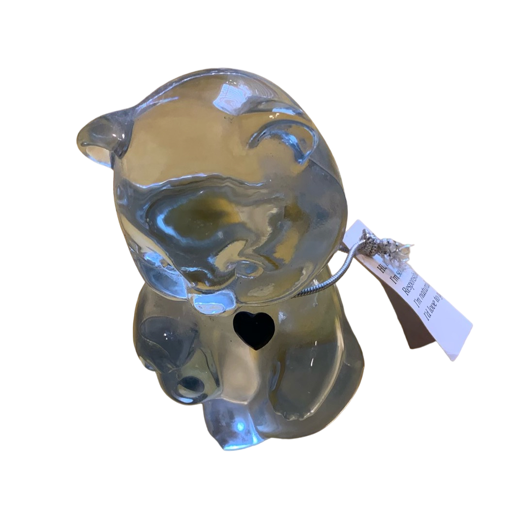 Fenton Art Glass Blue December Birthday Bear With Maker’s Mark Maker’s ...
