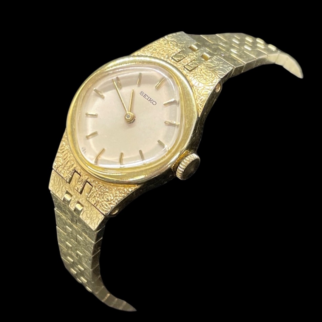Vintage Seiko 8329 Ladies Mechanical Wind Gold Tone Dress Cocktail Watch Manual 22m Japan
