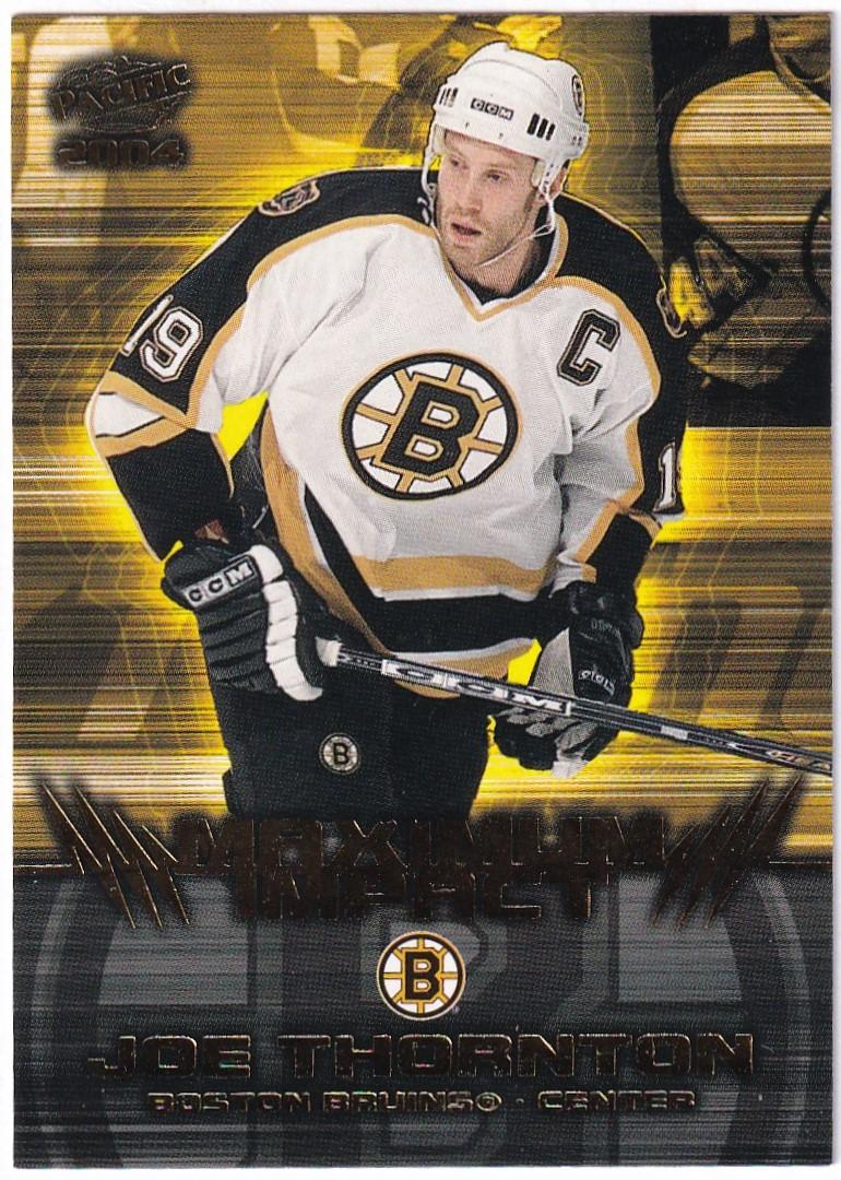 2003-04 Pacific Maximum Impact #1 Joe Thornton Boston Bruins Hockey Card