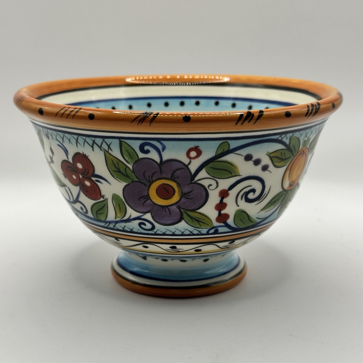 #530 Hon Painted Italian Pottery By Dano Farrucci Decorative Bowl