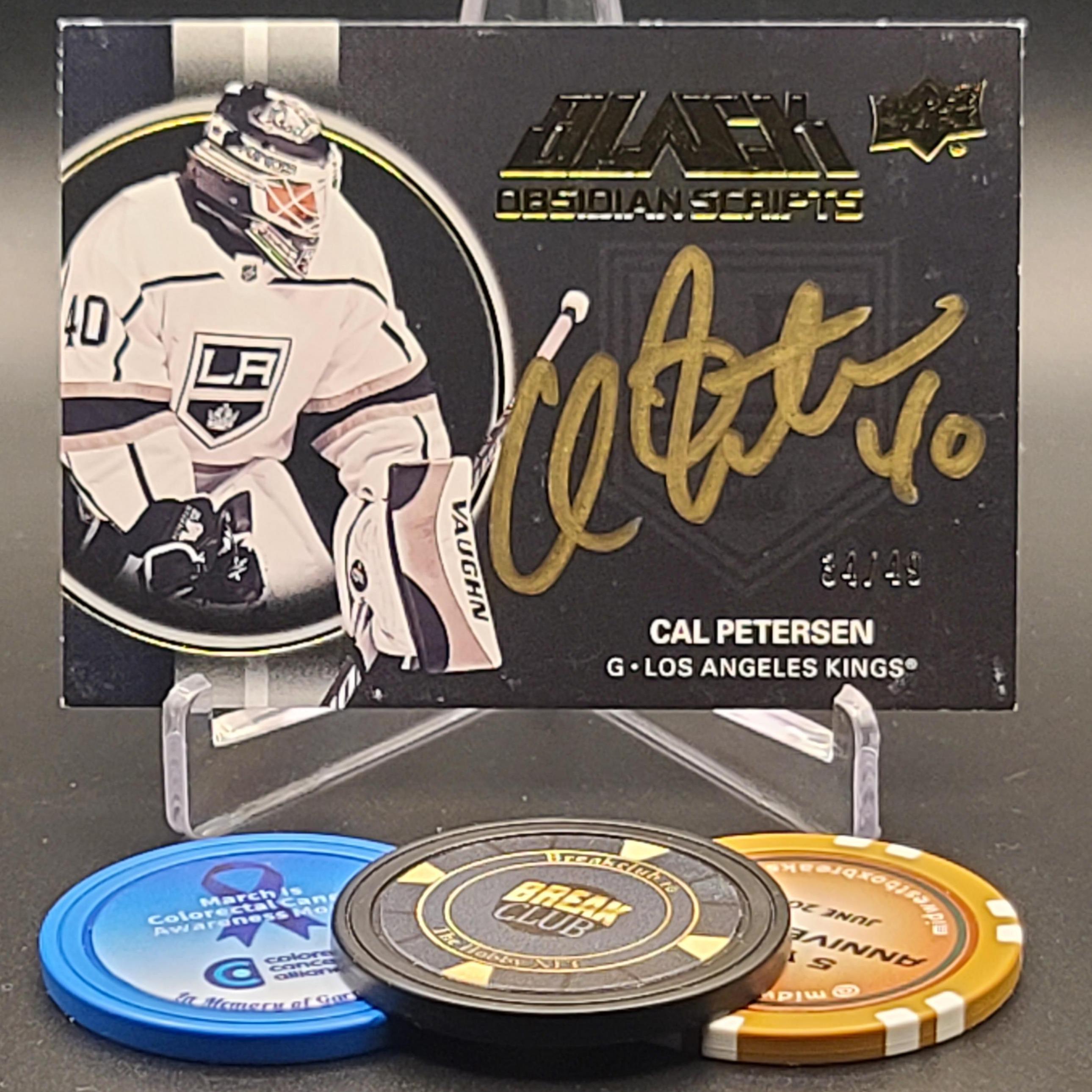 Cal Peterson Auto 2022-23 Upper Deck Black Obsidian Scripts Autograph ...