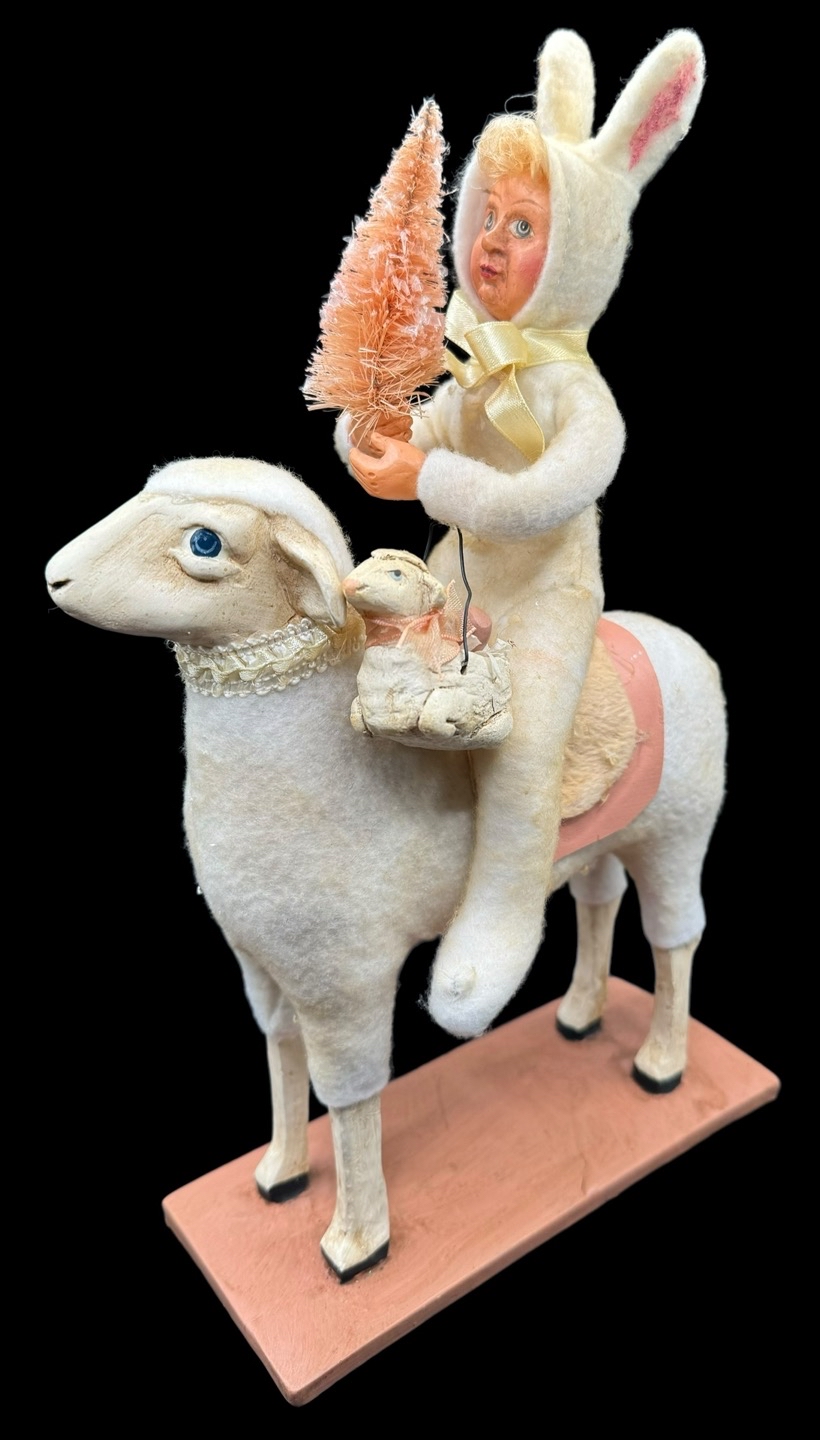 Bethany Lowe Vickie Smyers Sweet Bunny Sue on Sheep Easter Felt ...
