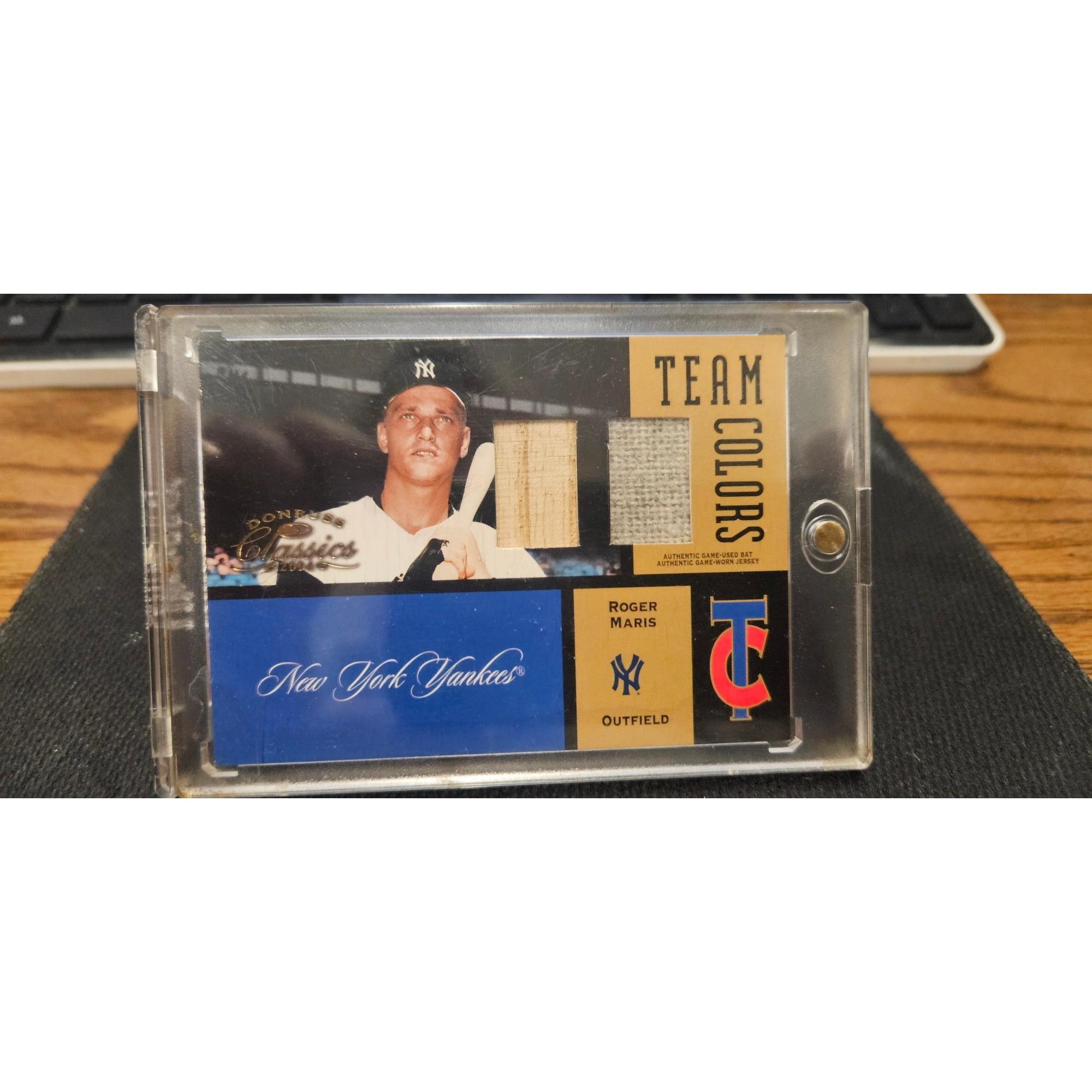 Roger Maris 2004 Don-Russ Classics Team Colors Game Used Bat & Game ...