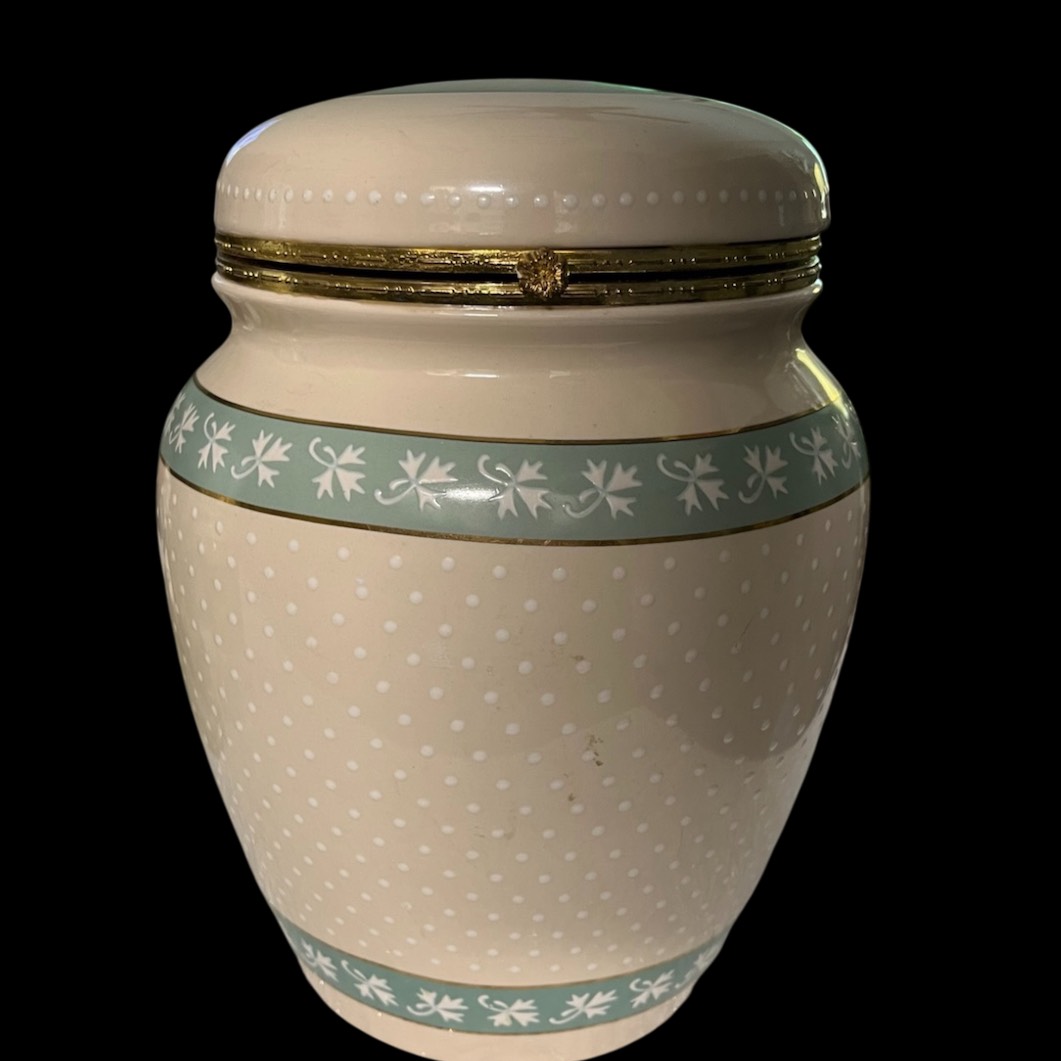 Knott’s Berry Farm Ceramic Hinged Canister – Hand-Painted Polka Dot ...