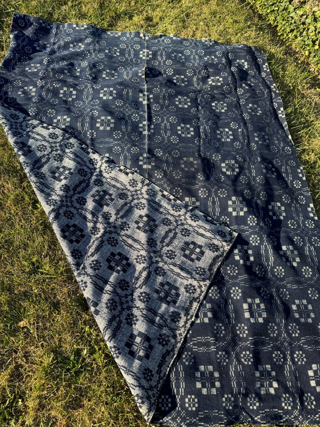 Antique 1800’s Hand Woven Wool Coverlet