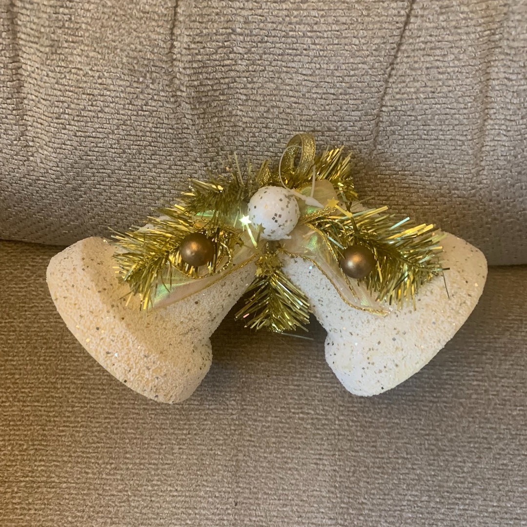Plastic Gold Glitter Bells