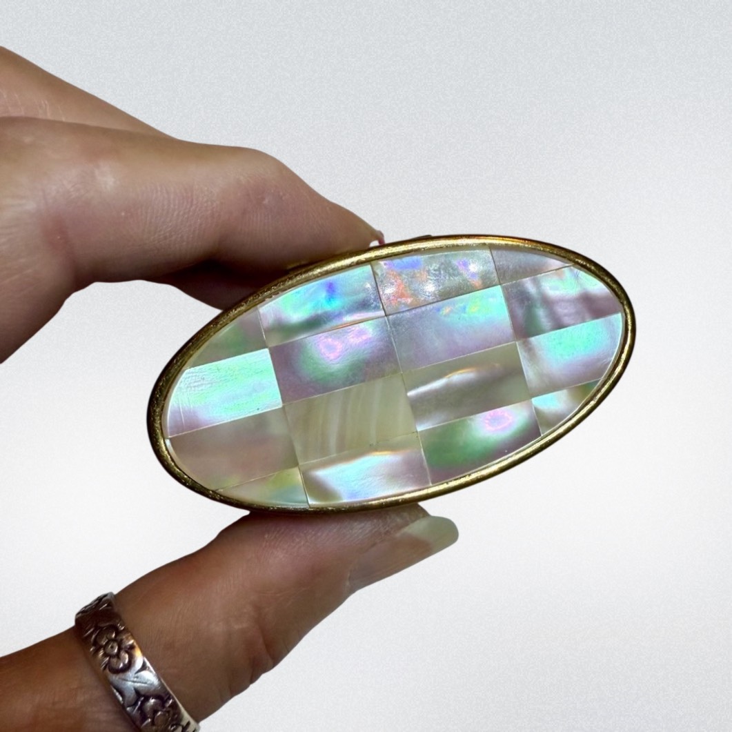 Vintage 1950’s Max Factor Mother of Pearl Lipstick Case Compact ...