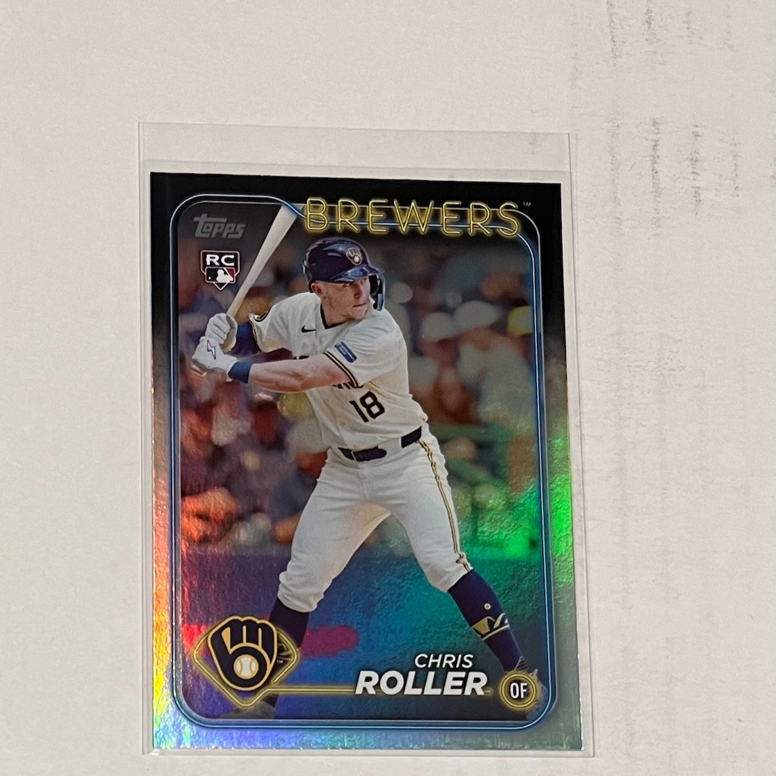 Chris Roller RC Rainbow Foil Milwaukee Brewers