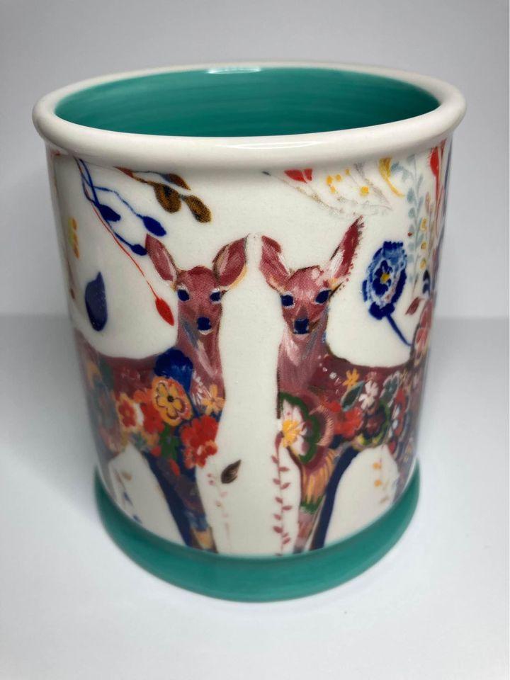 Anthropologie Folklore Fawns Mug by Starla Halfmann