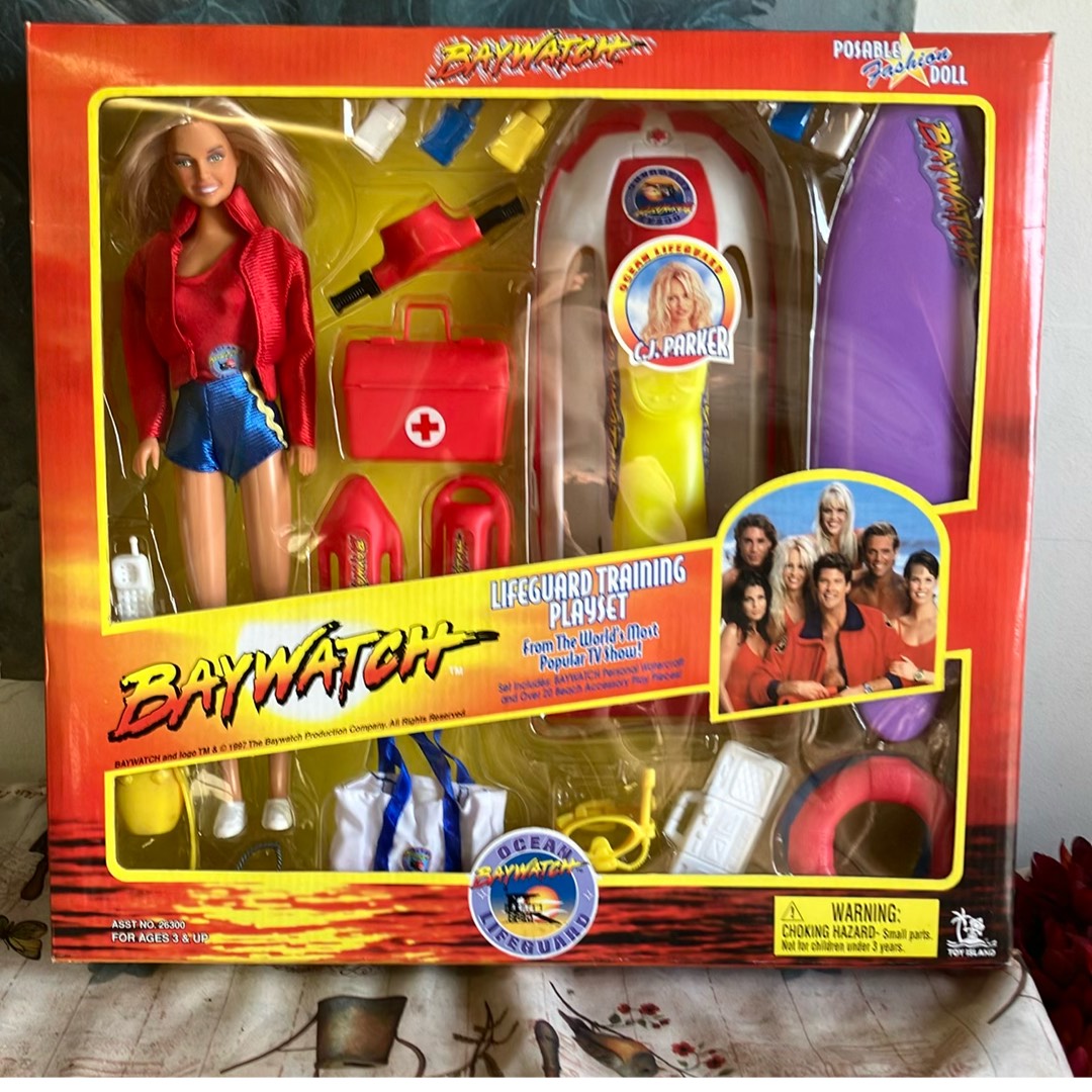 1997 CJ Parker Baywatch RARE Lifeguard Training Set MIB Big Lots Exclusive