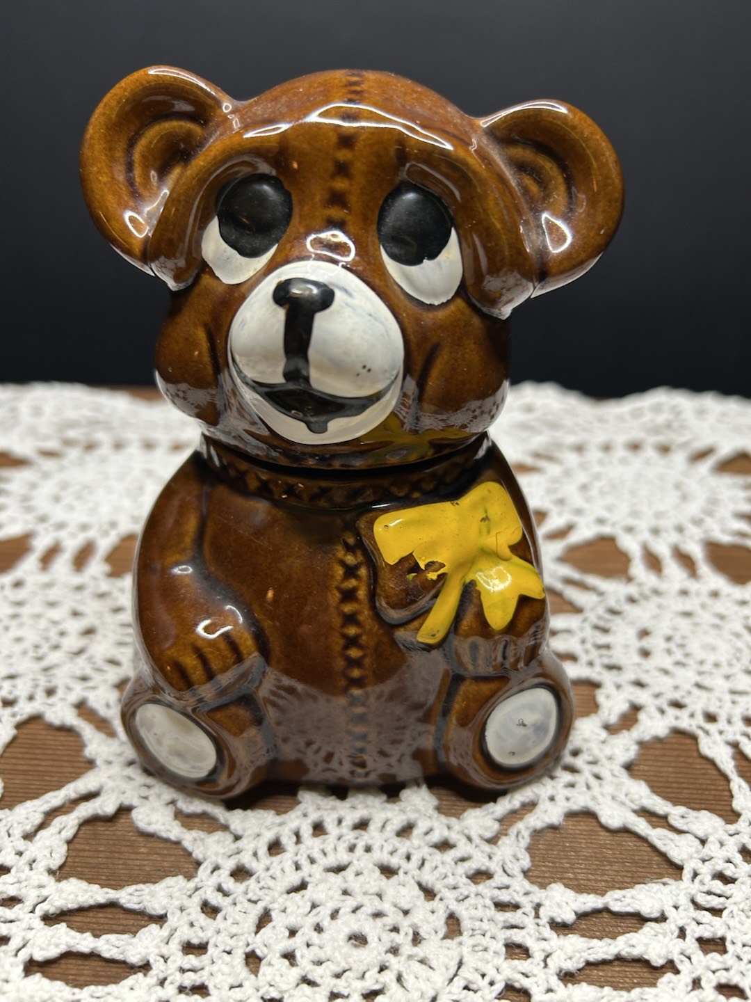Vintage Ceramic Honey Bear Pot Houston Foods 1982 Some Paint Loss 5 1 ...