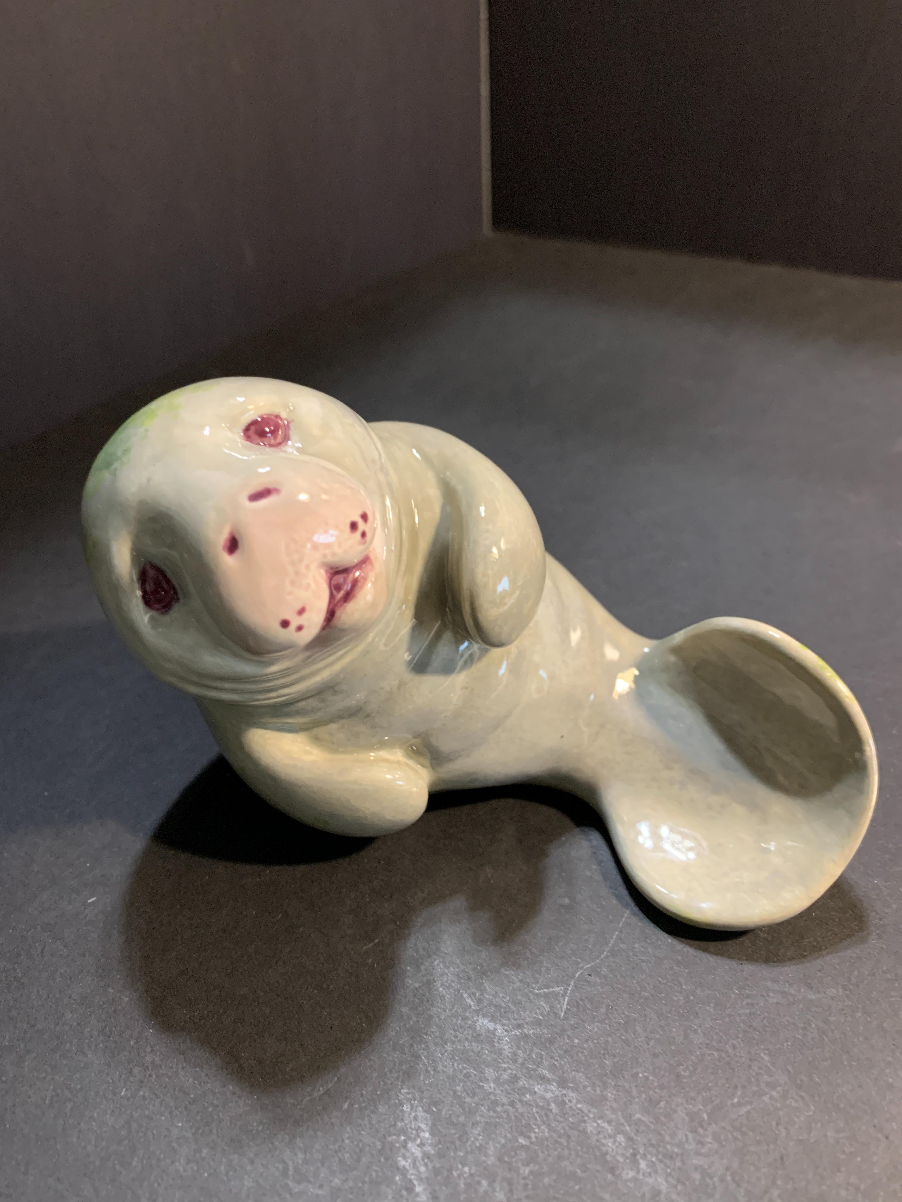 Manatee Figurine Ceramic