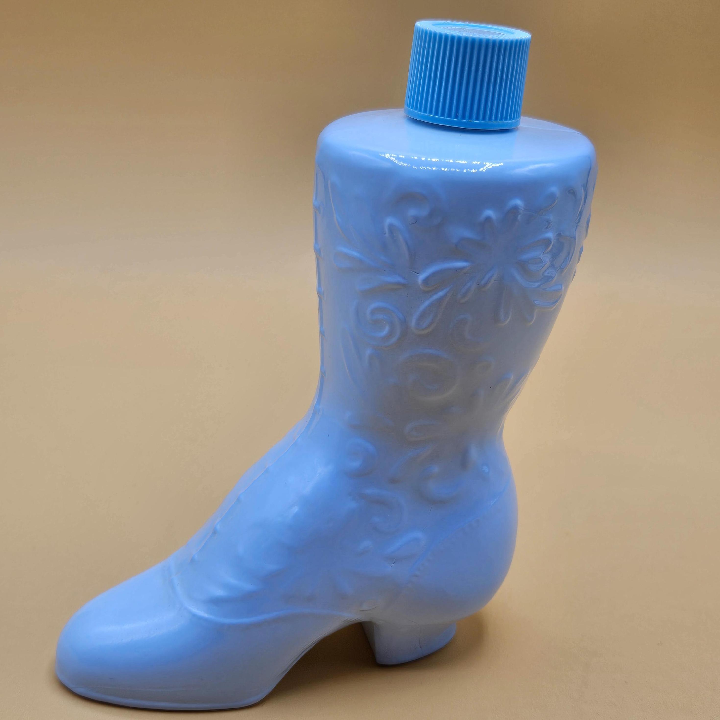 AVON Blue Glass Victorian Boot EMPTY Roses, Roses Cologne Perfume ...