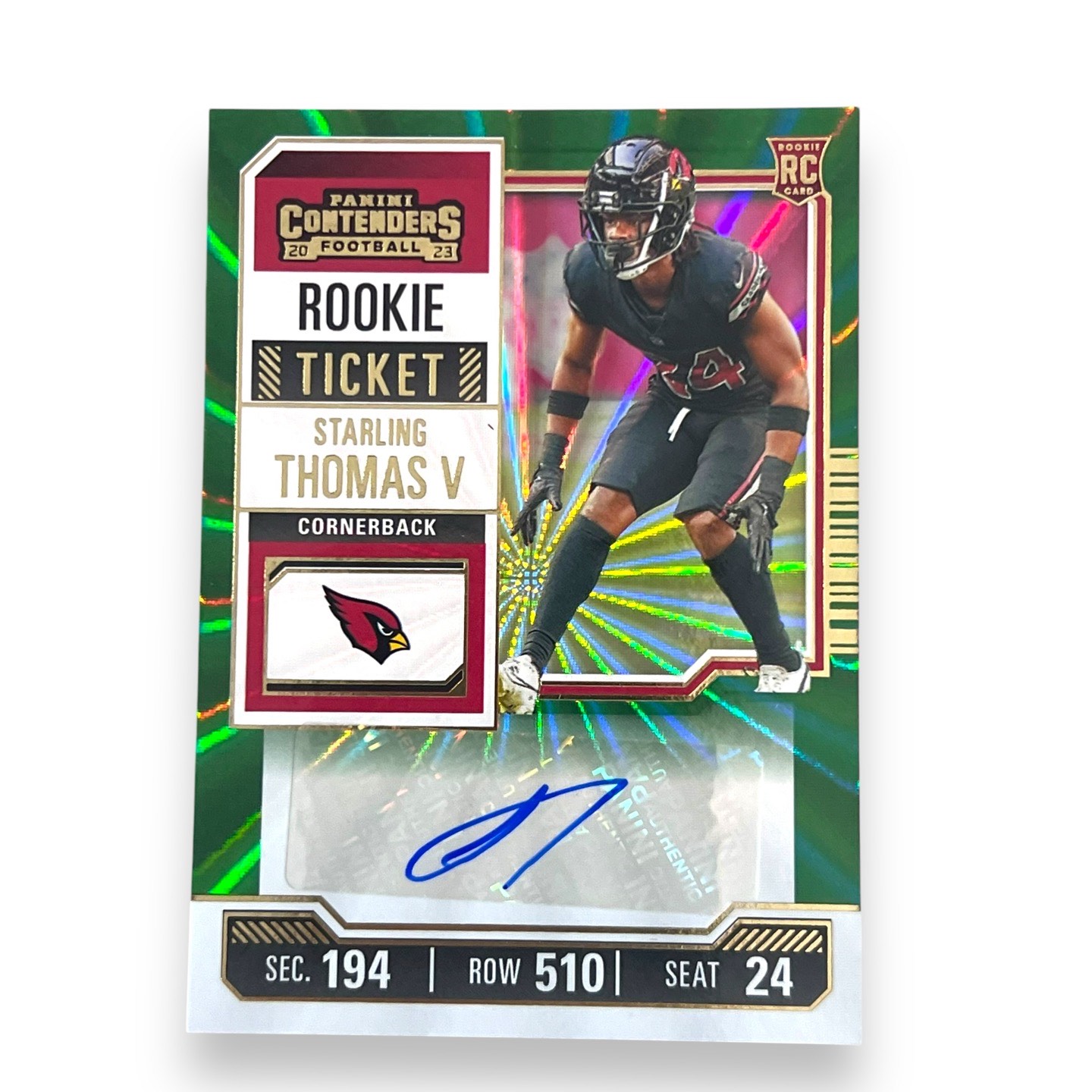 2023 Panini Contenders Starling Thomas V RC Opening Kickoff Rookie ...