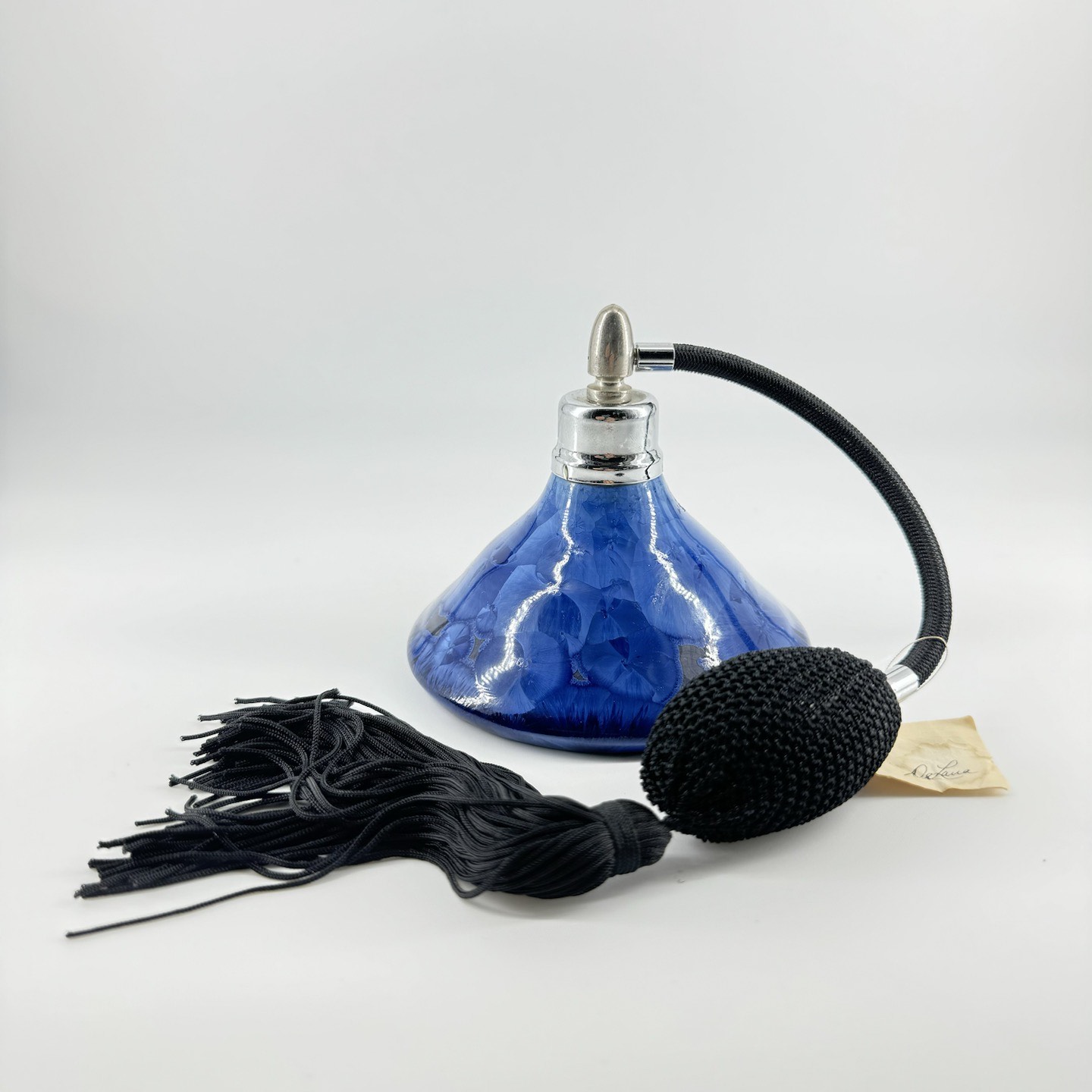 Ceramic Delana Crystalline Blue Perfume Bottle