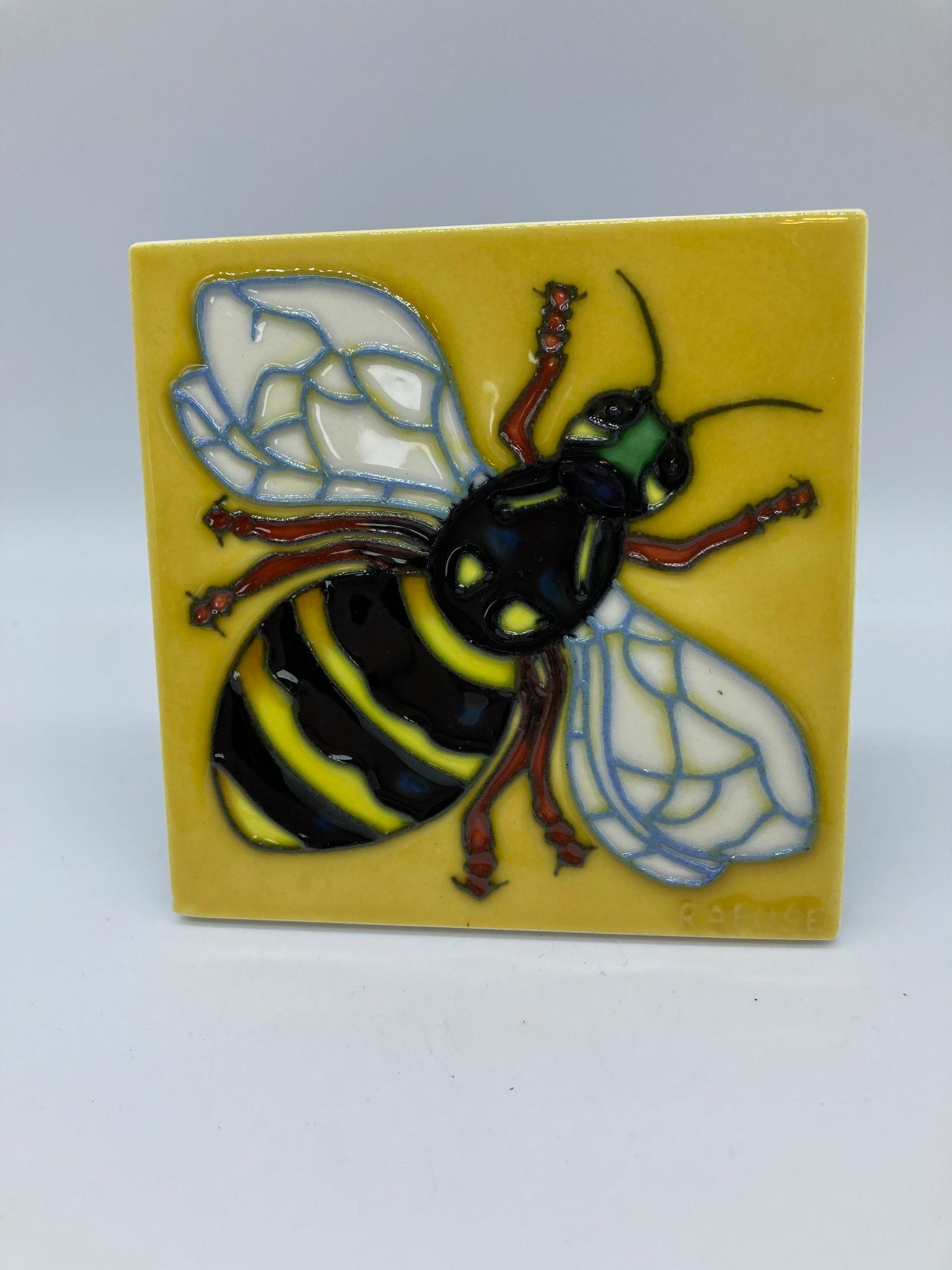 Will Rafuse Honeybee Art Tile, Signed