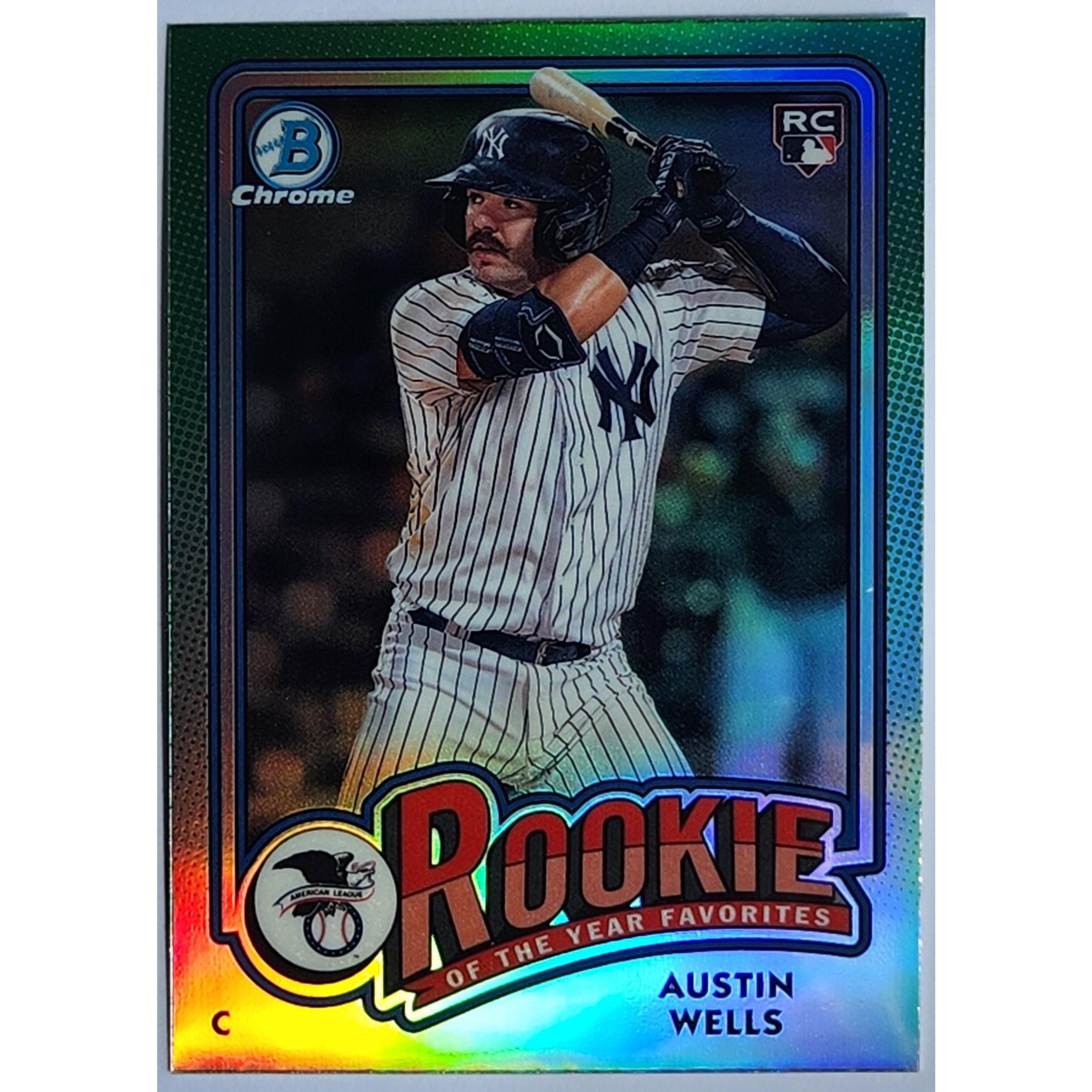 Austin Wells 2024 Bowman Rookie of the Year Favorites insert ROY-2 Yankees
